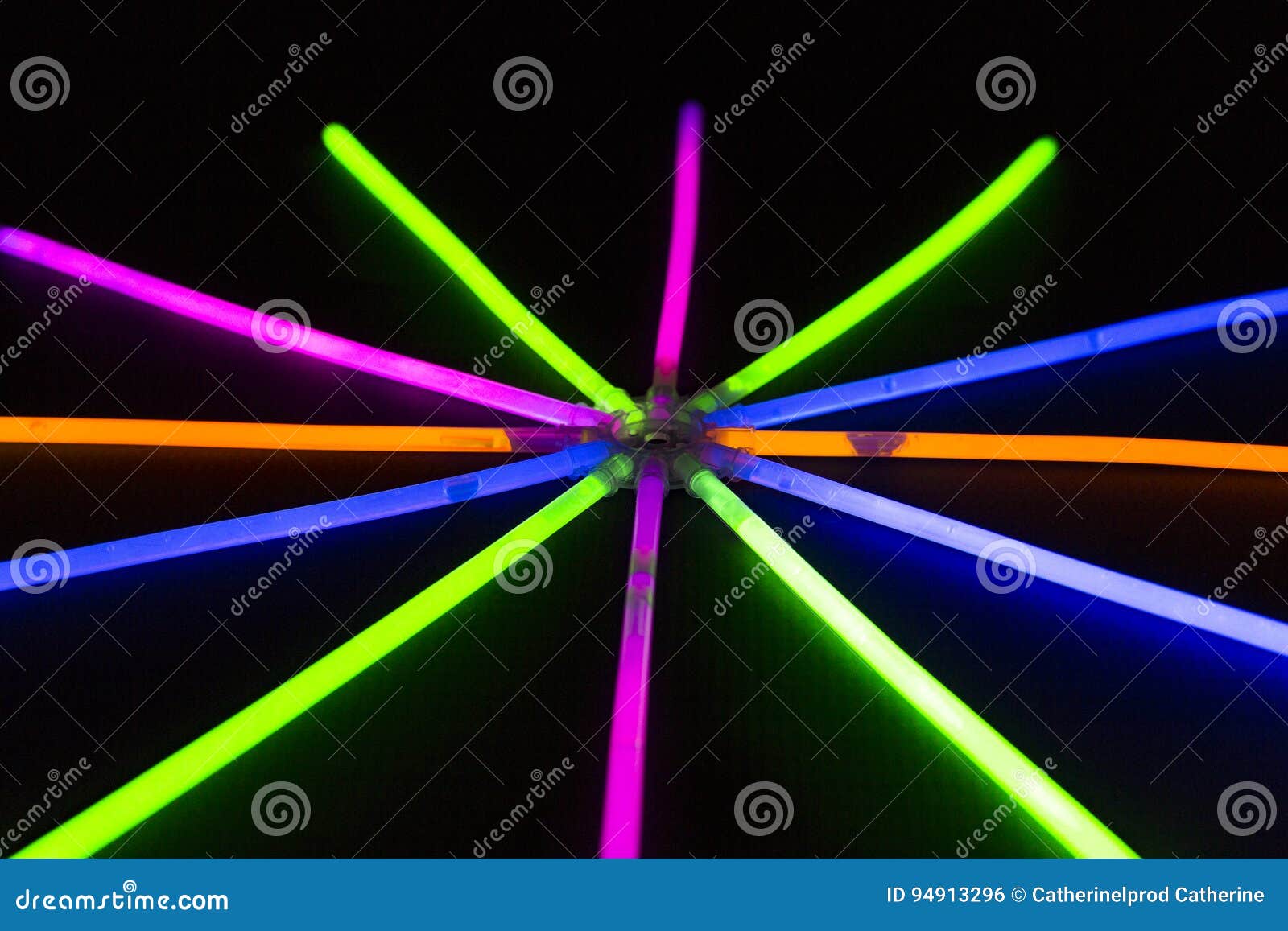 Glow Sticks Fluorescent Lights Stock Photo - Image of music, modern ...