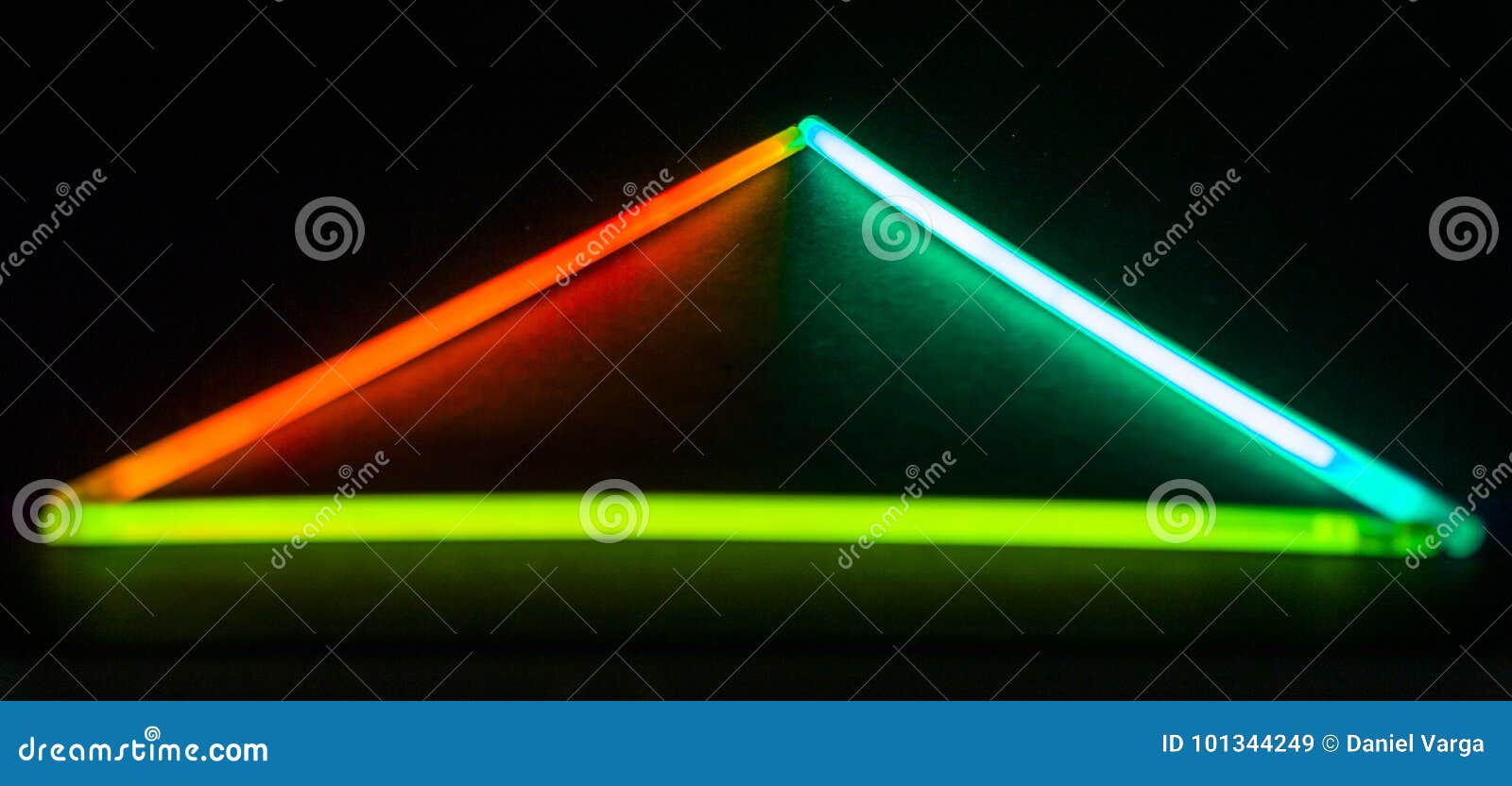 Glow Stick Triangle stock image. Image of color, triangle - 101344249