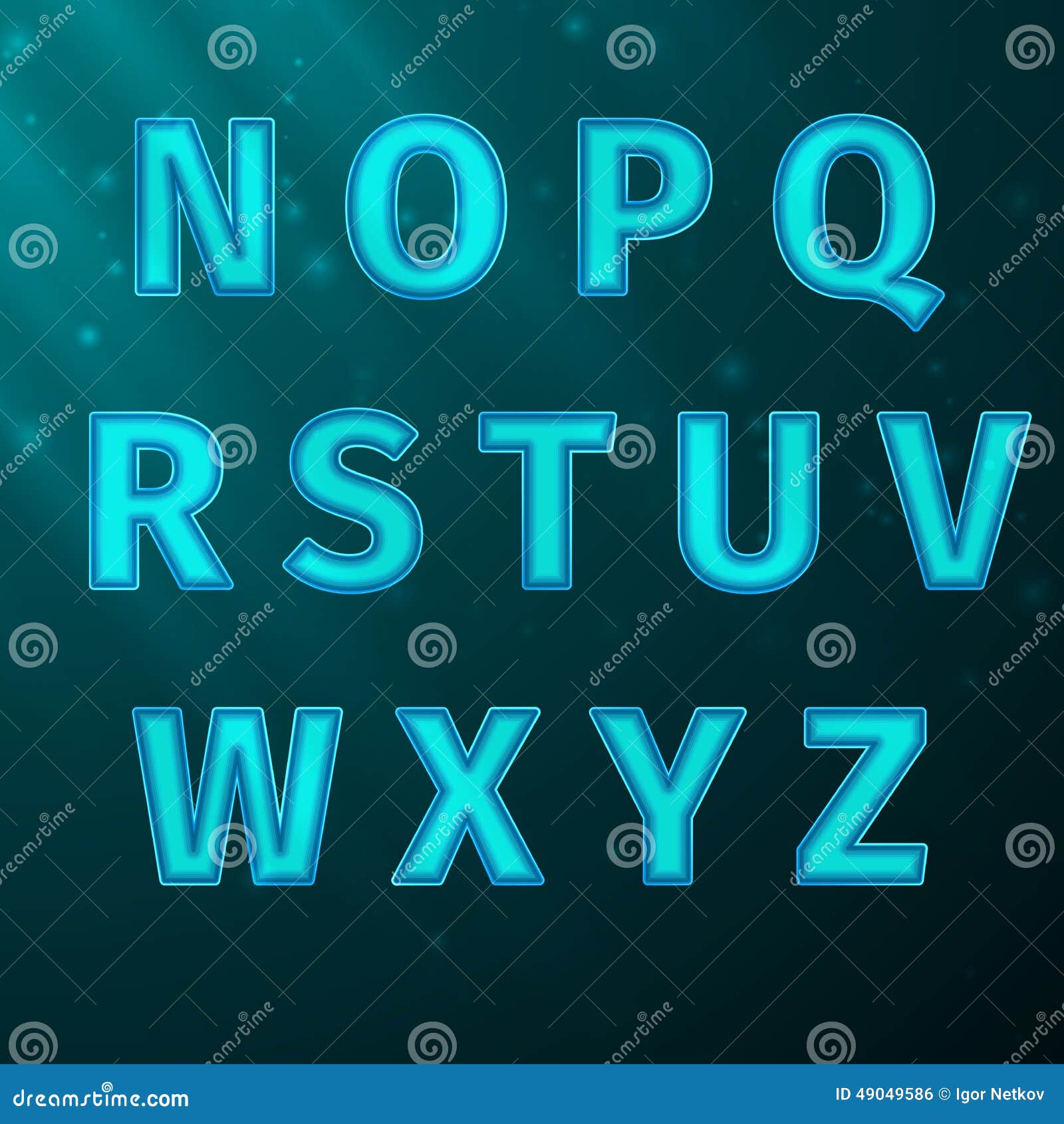 Glow Text stock vector. Illustration of font, modern - 49049586