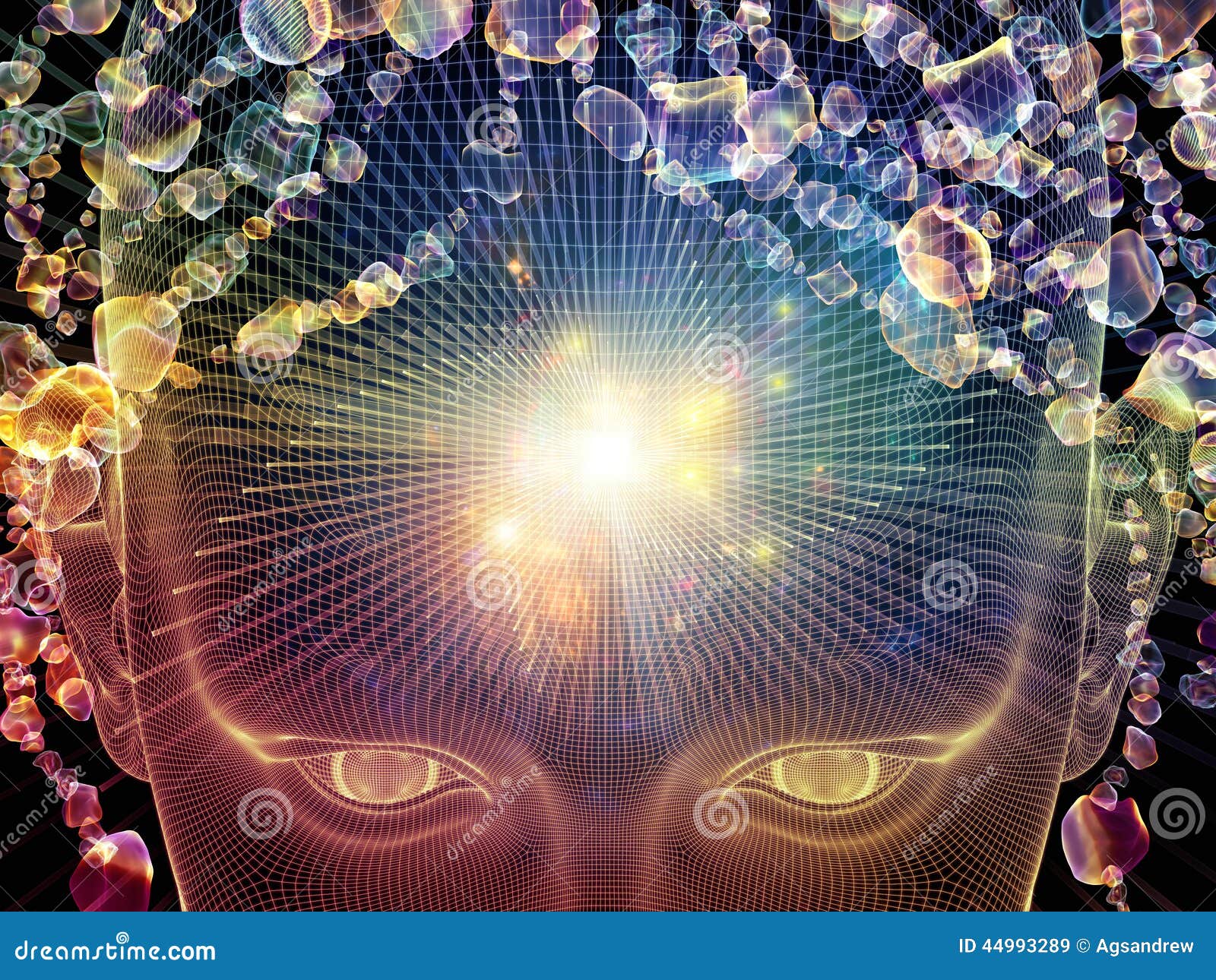 Glow of Thought stock illustration. Illustration of composition - 44993289