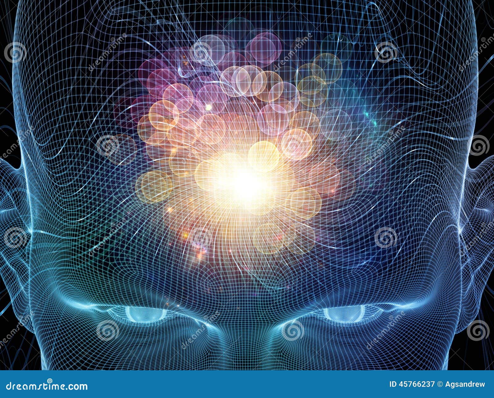 Glow of Thought stock illustration. Illustration of intellect - 45766237