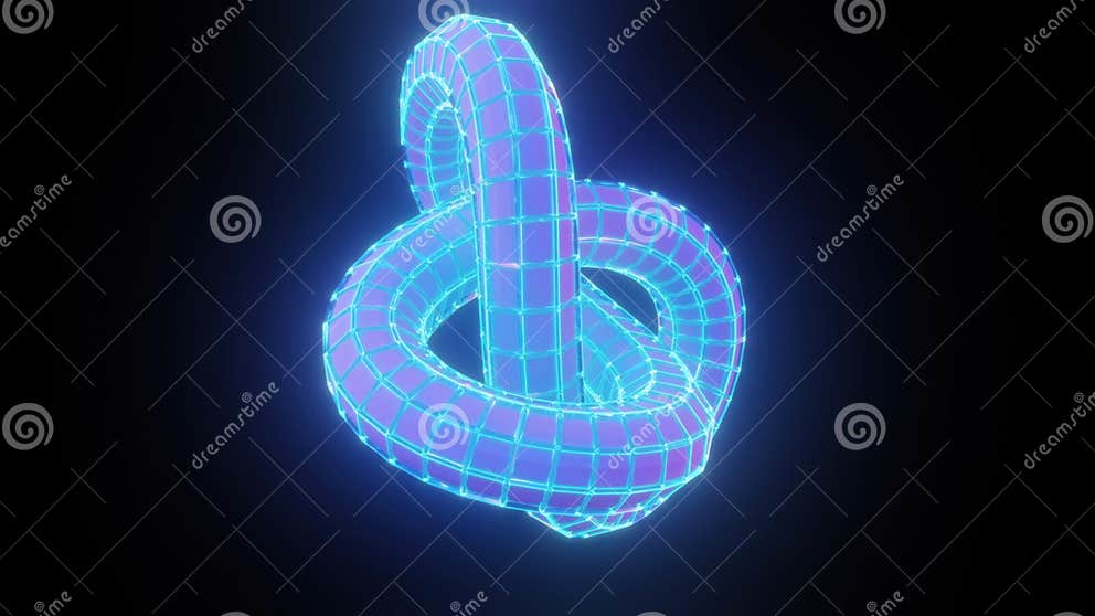Glow Twisted torus stock illustration. Illustration of design - 324988551