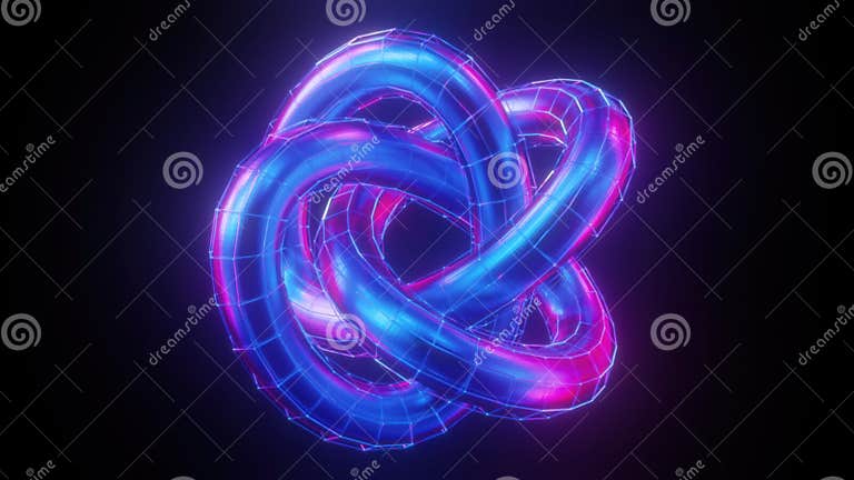 Glow Twisted torus stock illustration. Illustration of curve - 324988554