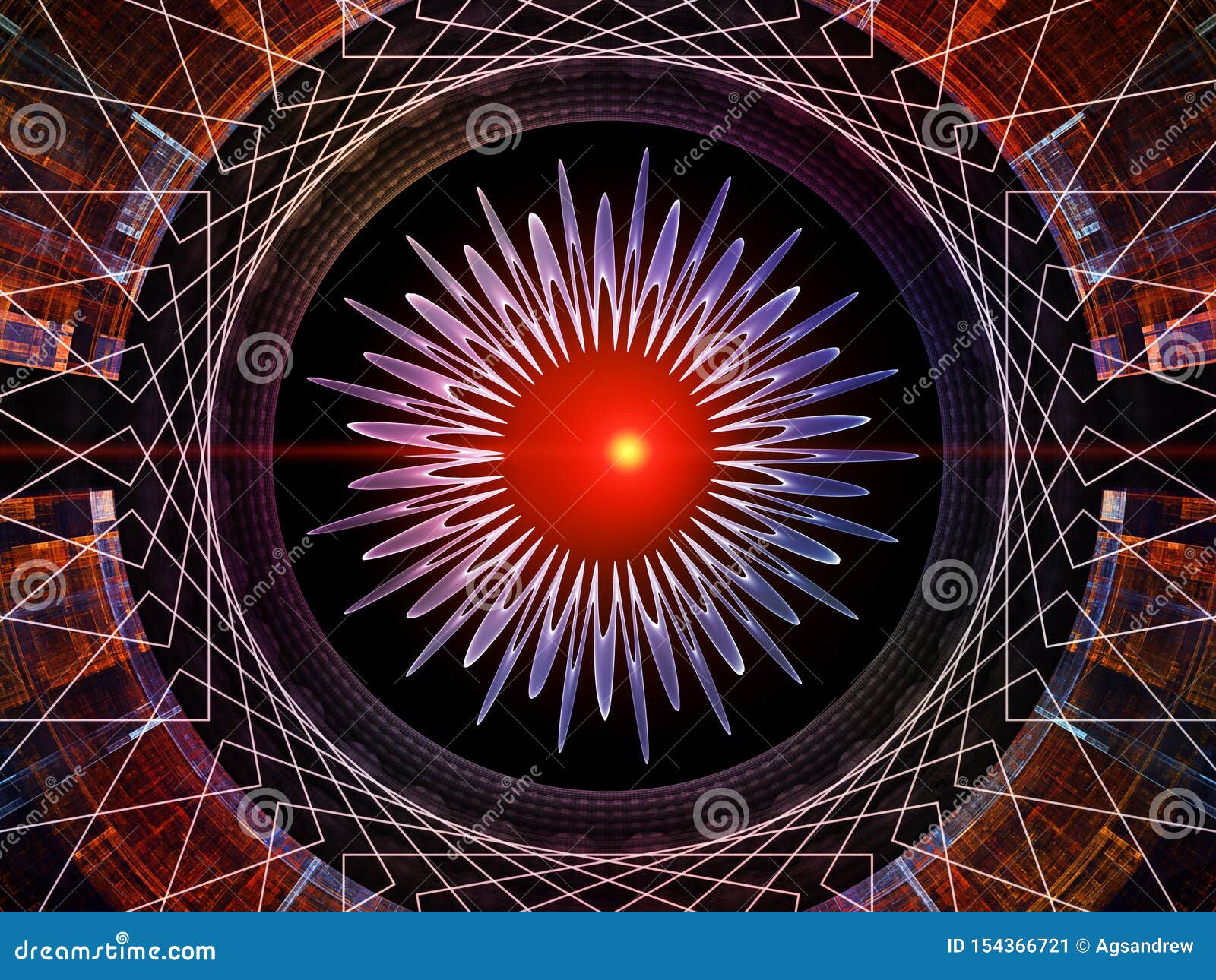 Glow of the Virtual Space stock illustration. Illustration of pattern ...