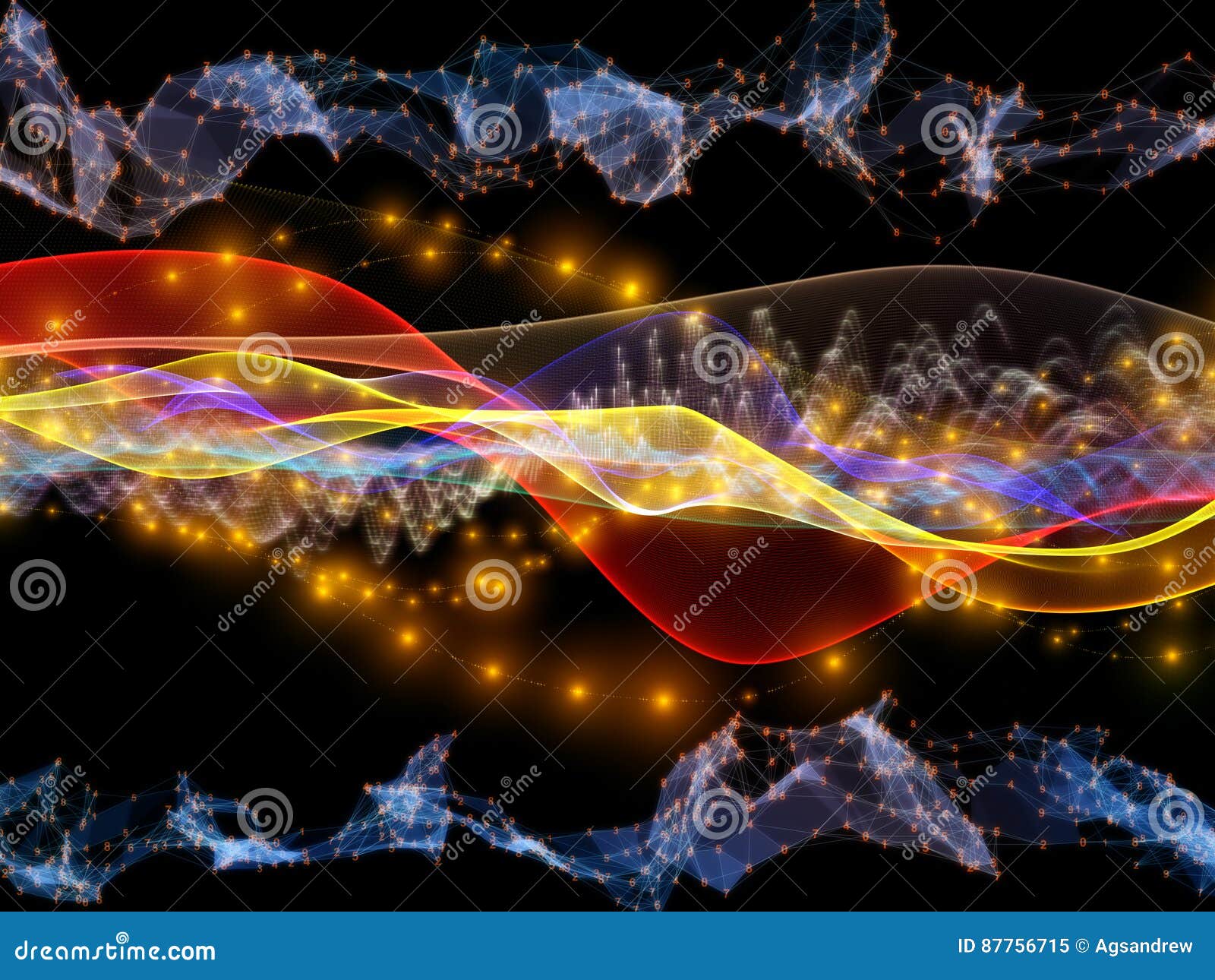 Glow of Wave stock illustration. Illustration of movement - 87756715