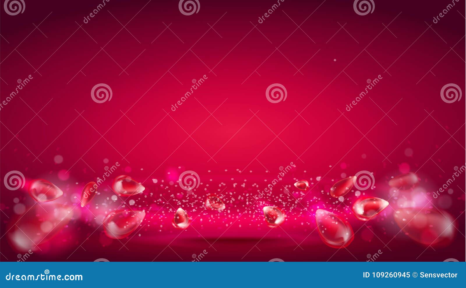Glow Wave or Light Aura on Red Bokeh Background. Abstract Decorative ...