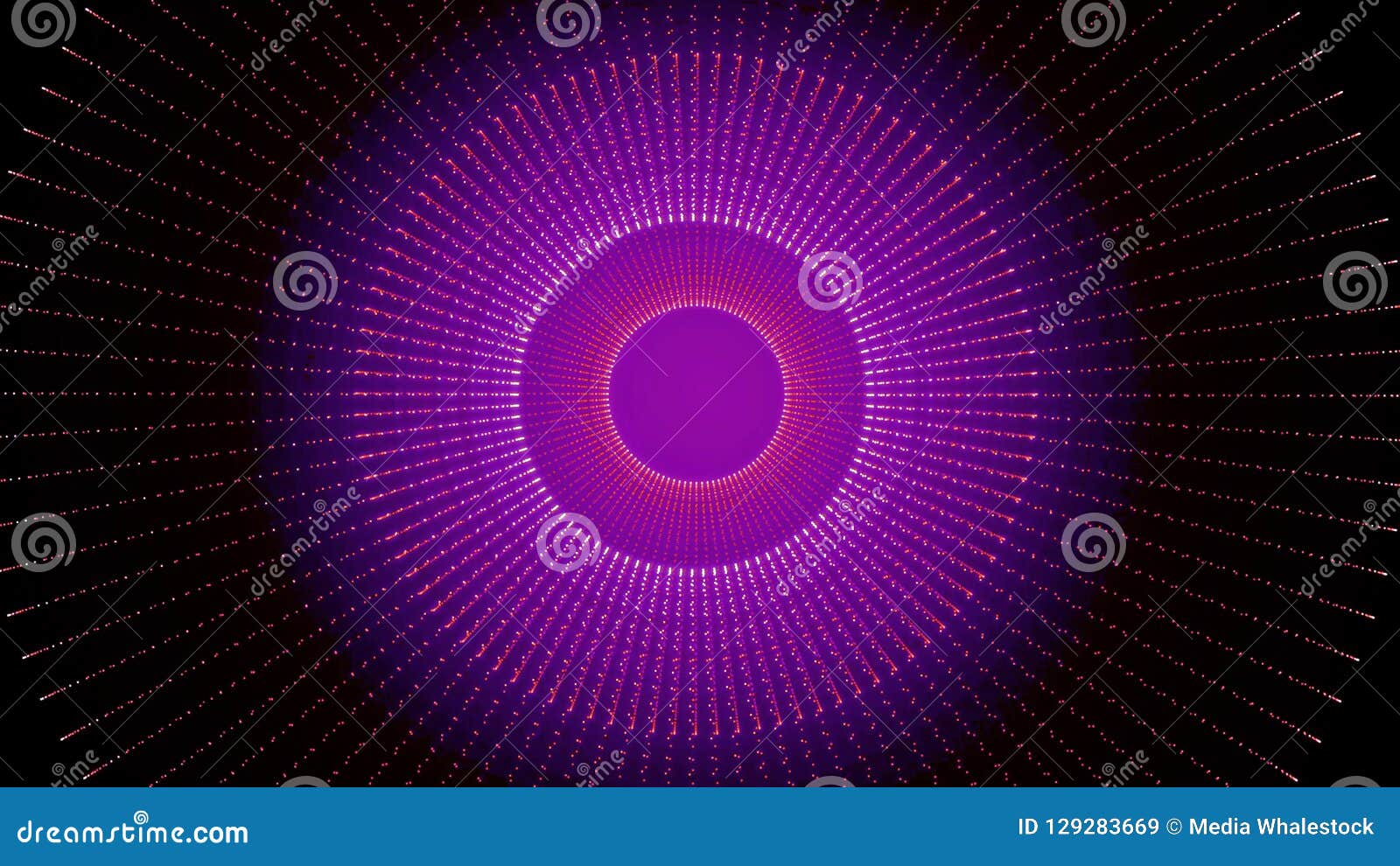 Glowing Abstract Curved Lines. Animation of Twisting Lines and Circles ...