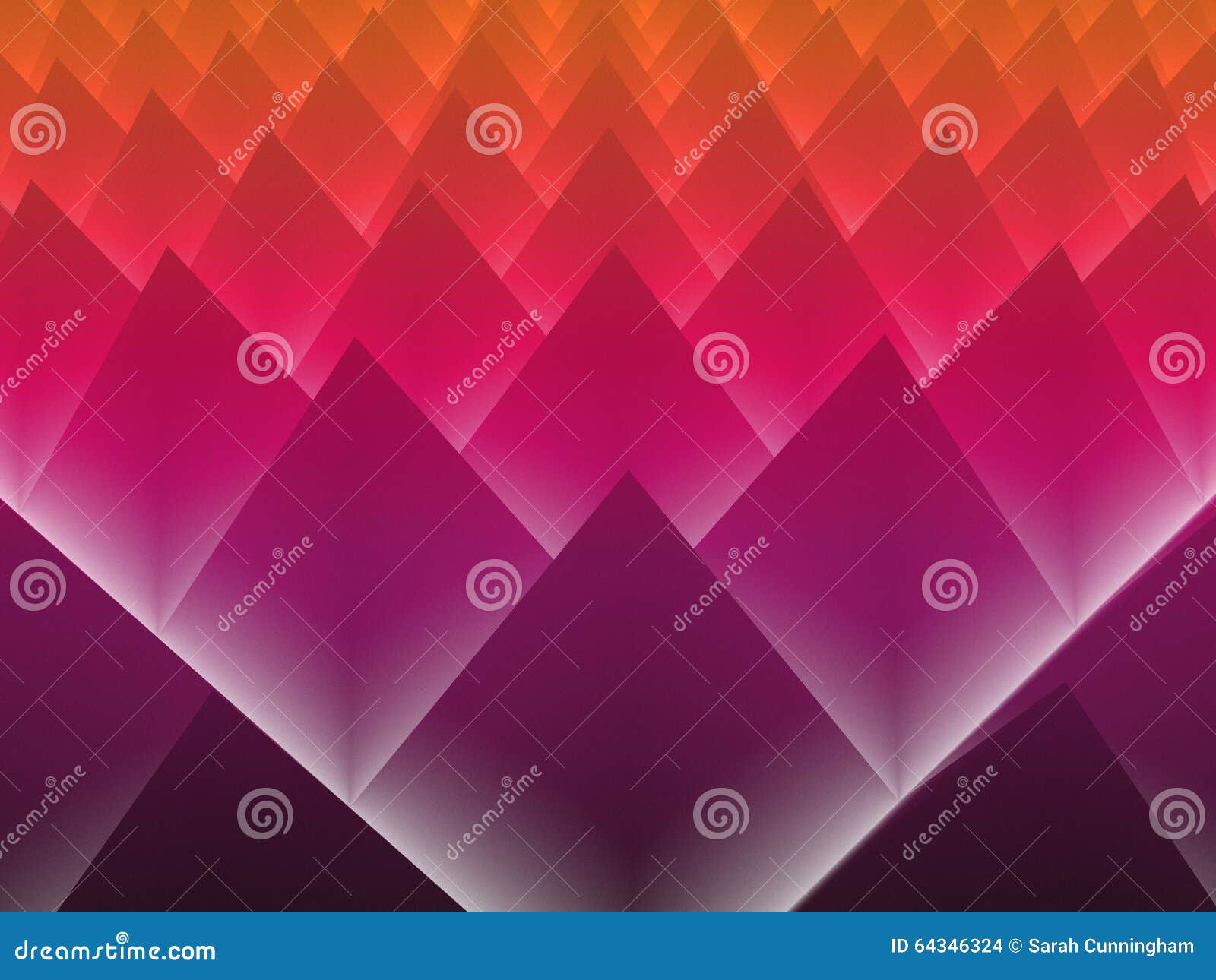 Glowing Abstract 3d Pyramids Background Stock Illustration ...