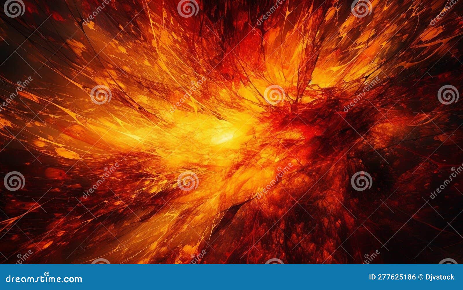 Glowing Abstract Flame Ignites Chaotic Space Inferno Generated by AI ...