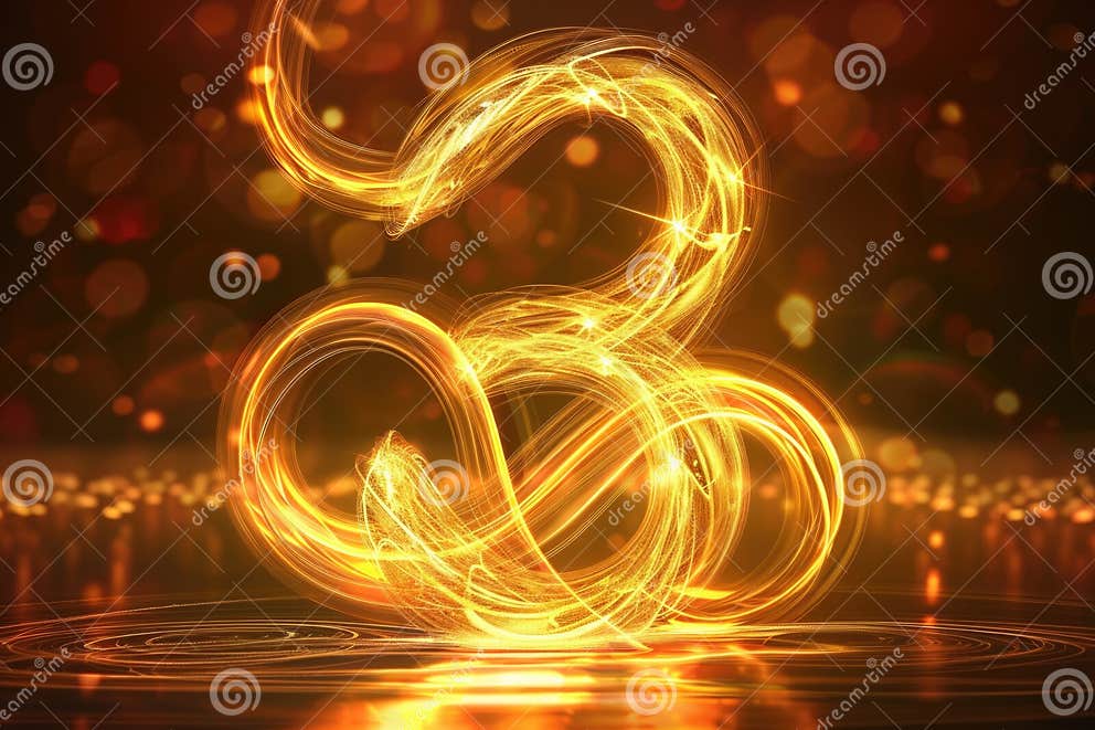 A Glowing, Abstract Image of Light Trails Swirling and Dancing on a ...