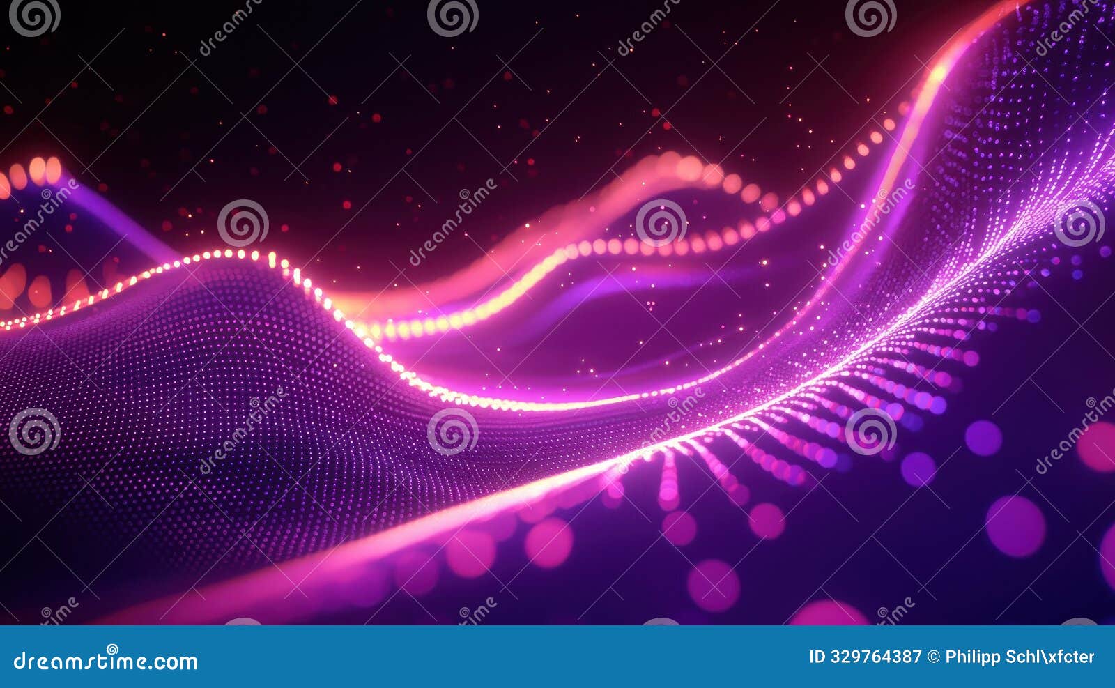 Glowing Abstract Light Technology Background Set Against a Dark ...