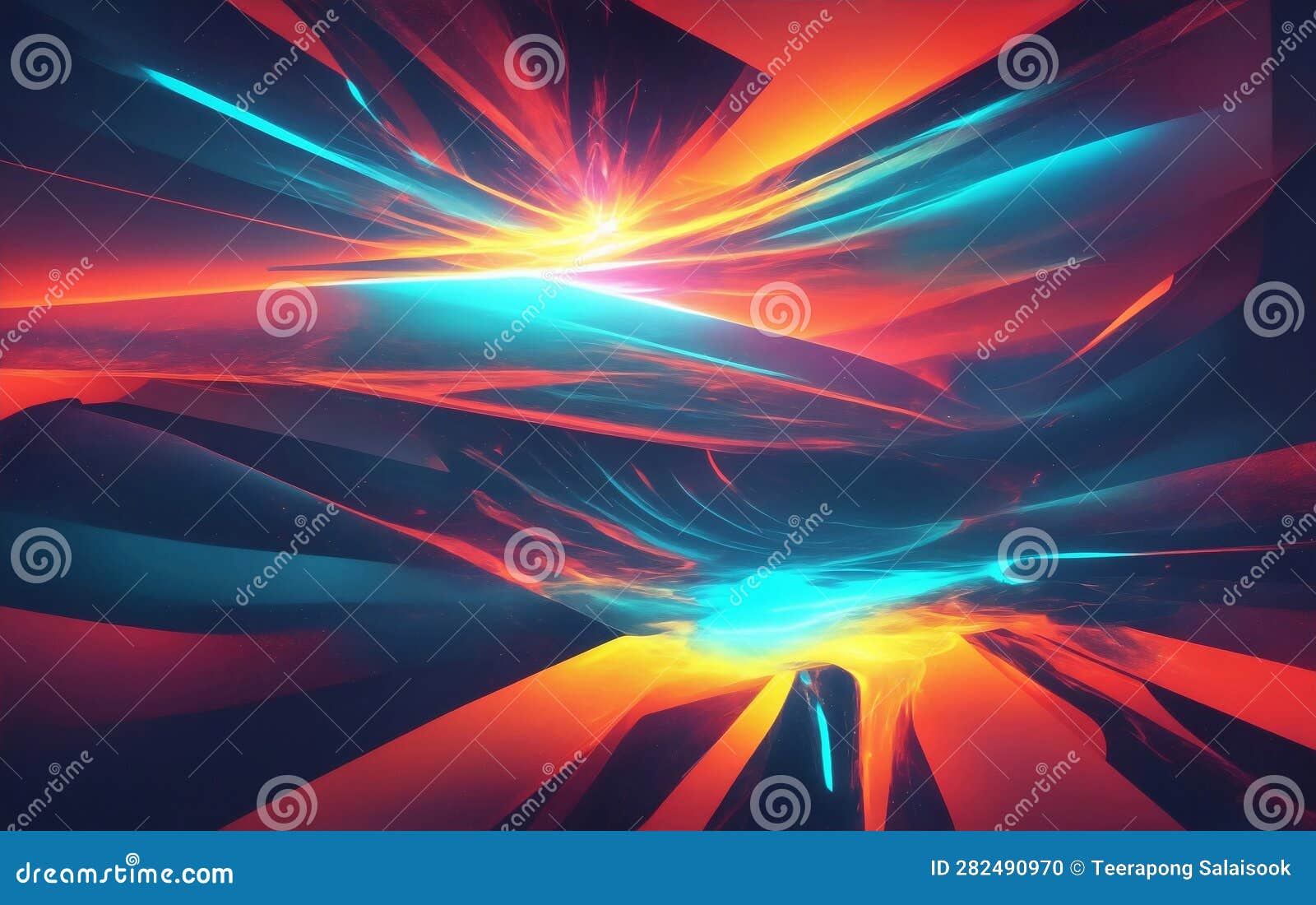 Glowing Abstract Panoramic Background, Generative AI Illustration Stock ...