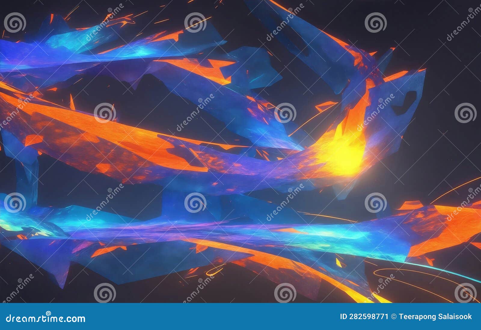 Glowing Abstract Panoramic Background, Generative AI Illustration Stock ...