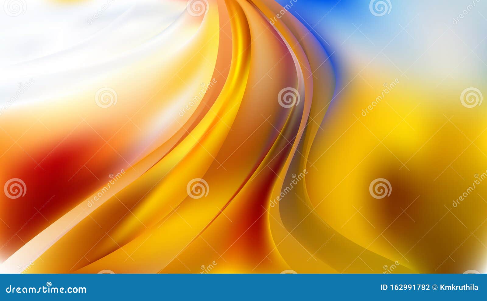 Glowing Abstract Red Yellow and Blue Wave Background Stock Vector ...
