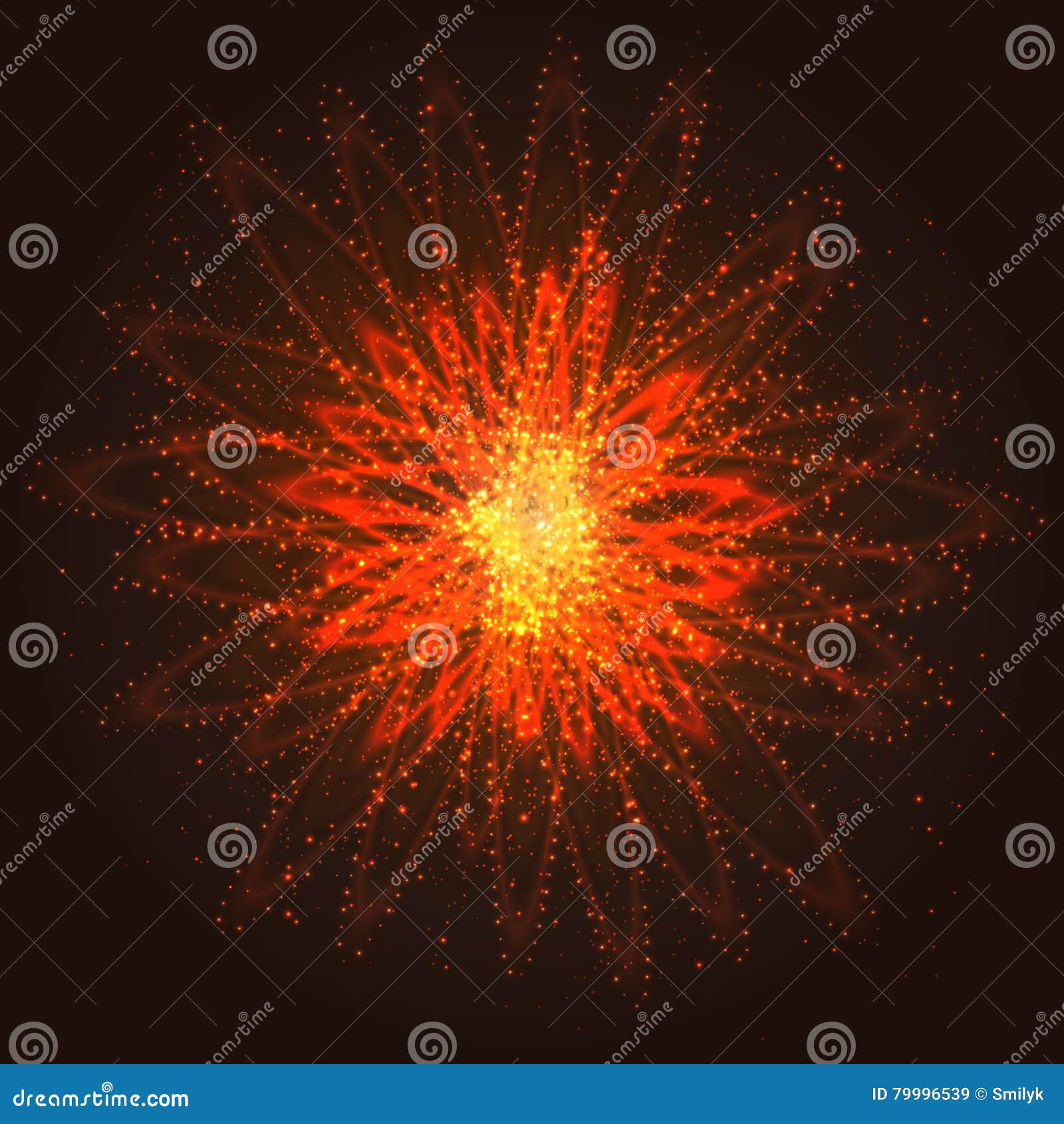 Glowing Abstract Stylized Cosmic Explosion. Stock Vector - Illustration ...