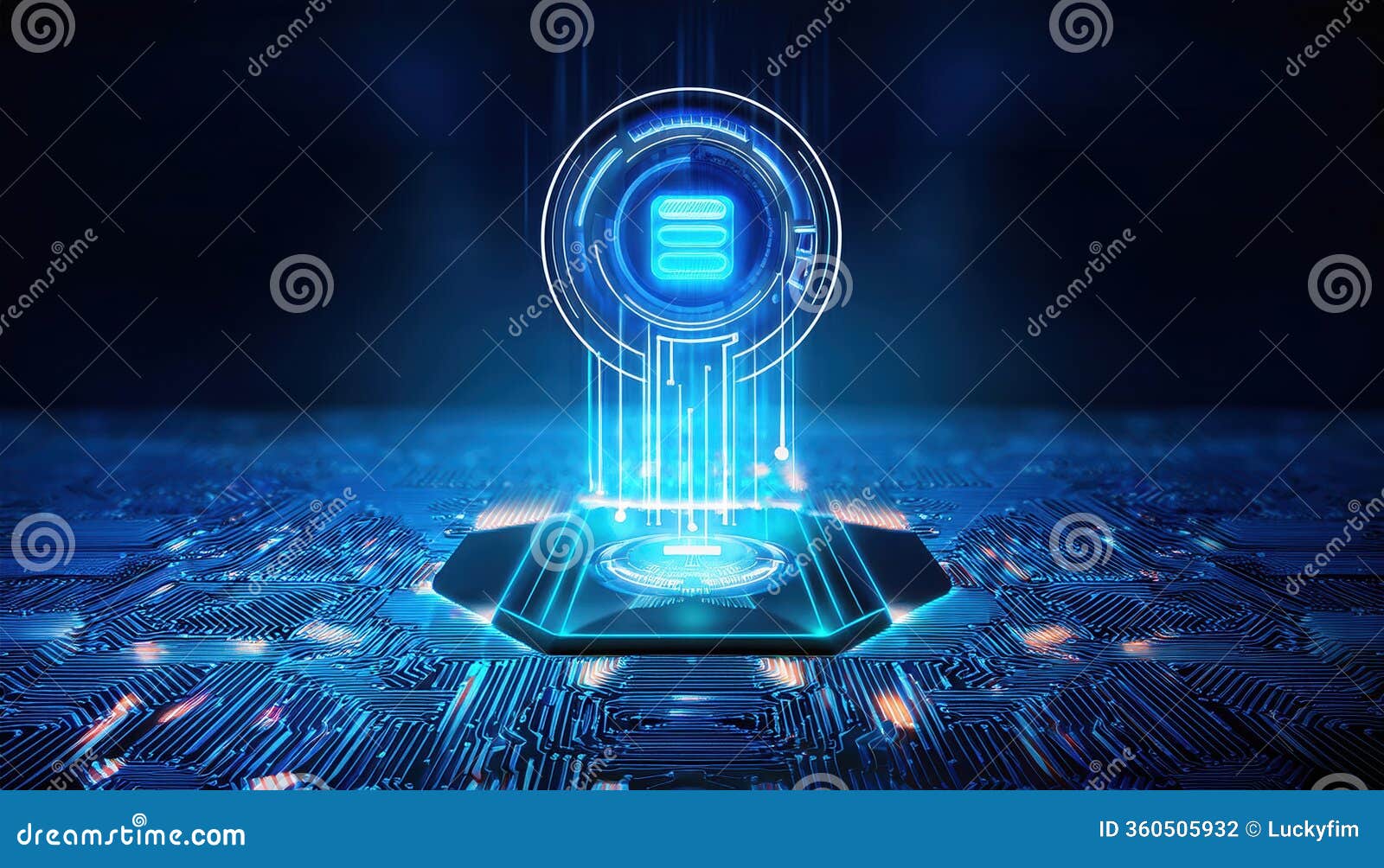 Glowing AI System Symbolizing Self Learning and Adaptation in ...