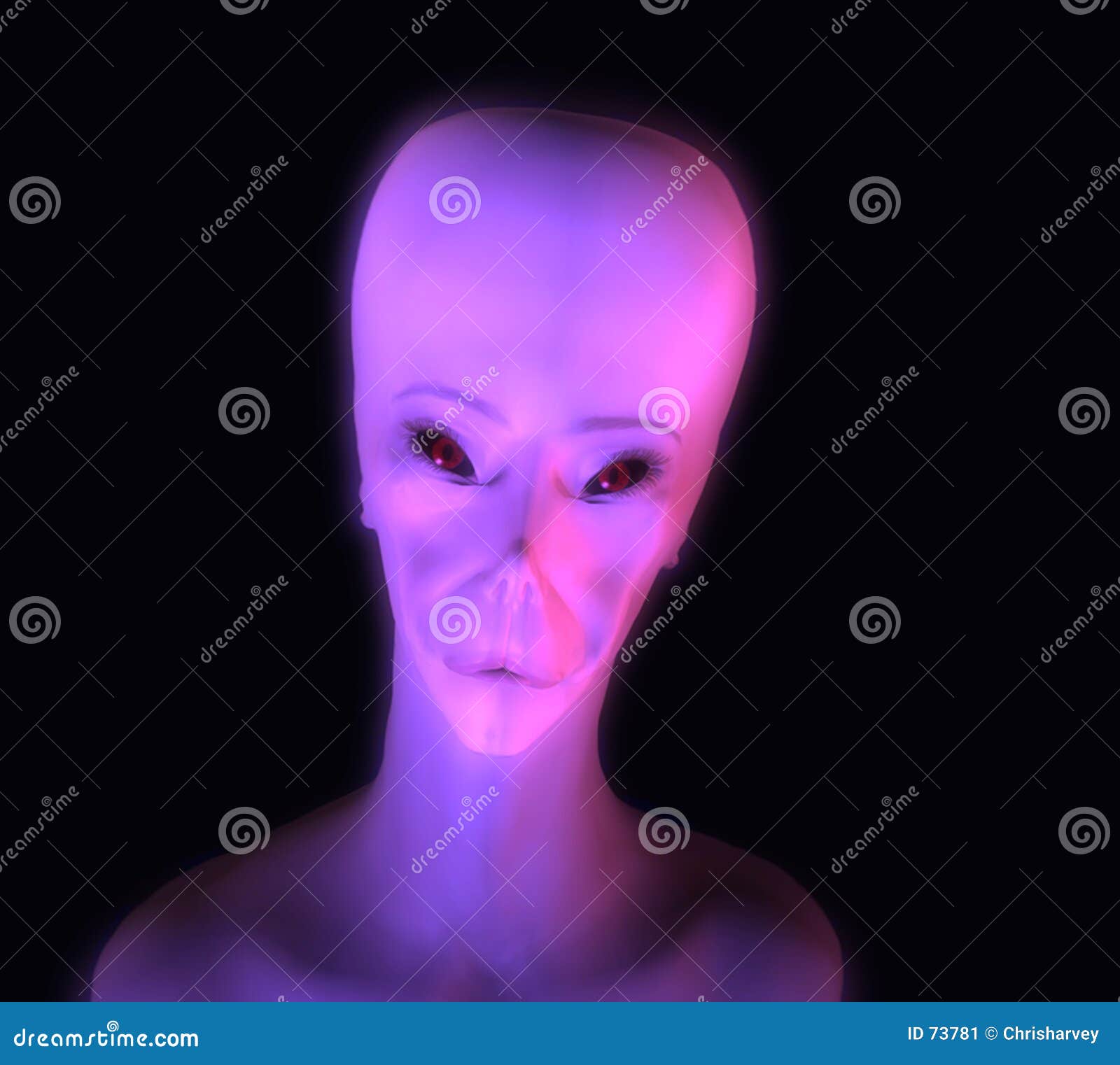 Glowing Alien stock illustration. Illustration of creature - 73781