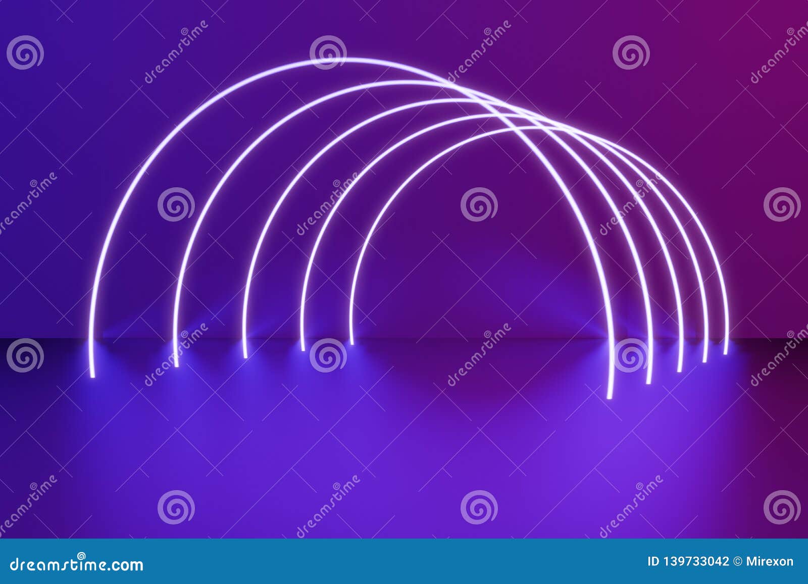Glowing Arc Frames, Neon Lights, Abstract Background, Ultraviolet ...