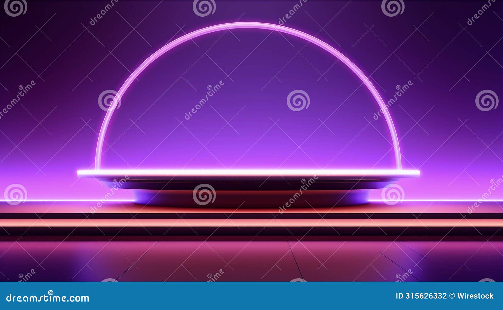 Glowing Arch Casting Light on the Floor, AI-generated. Stock ...