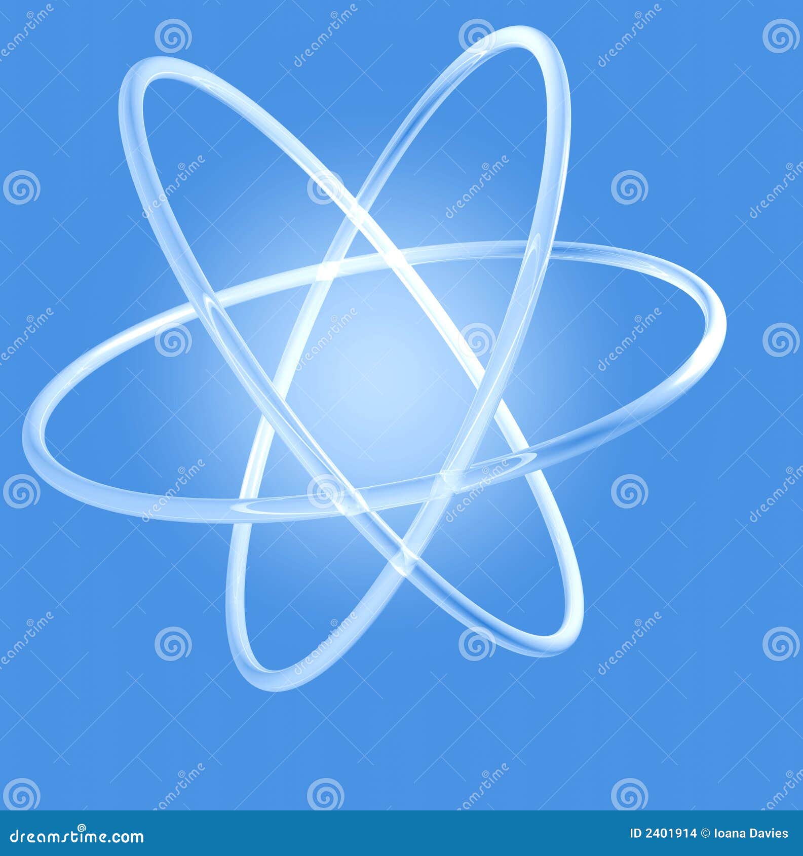 Glowing atom stock photo. Image of metallic, glow, blue - 2401914