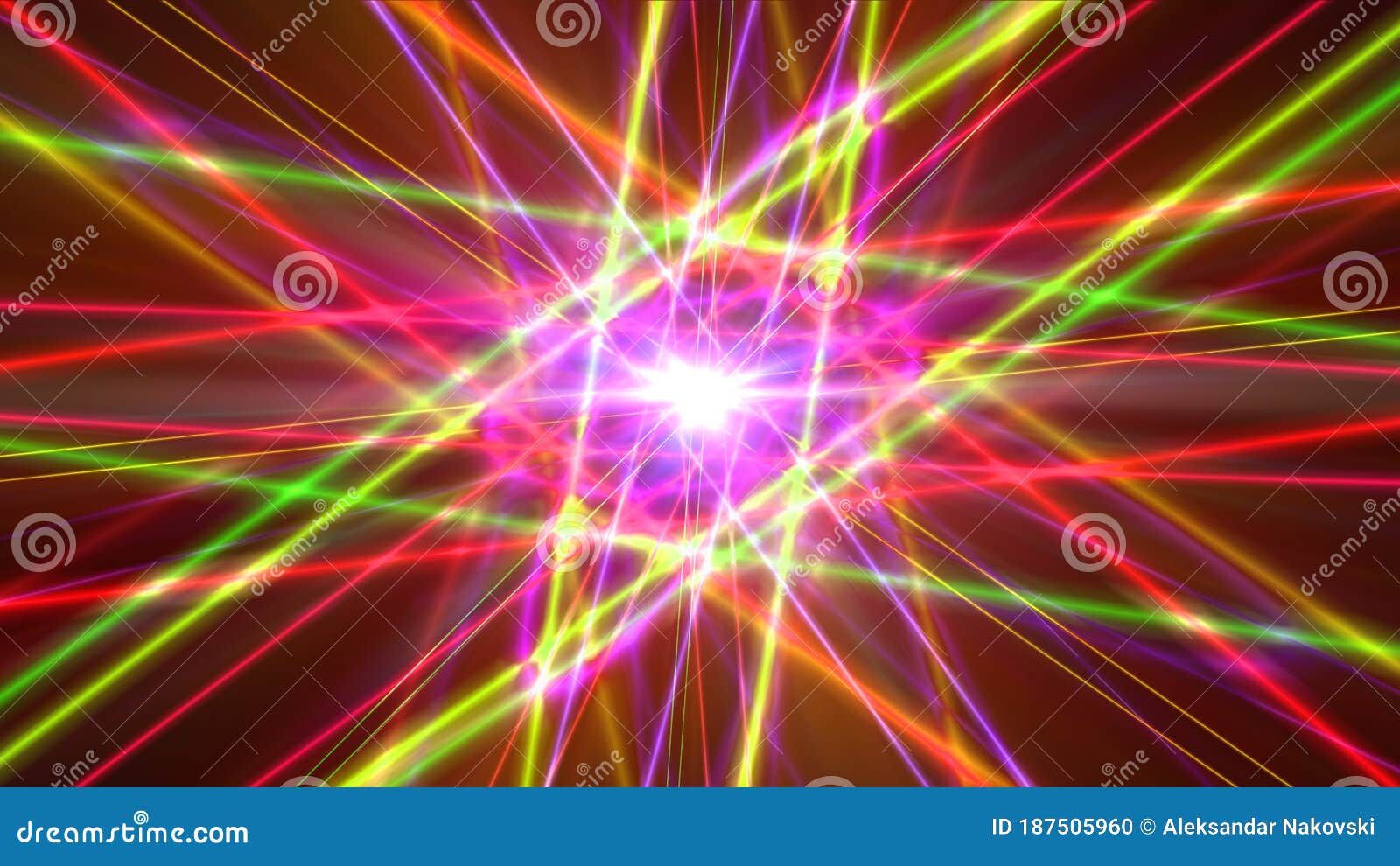 Glowing Atom Structure with Light Ring Stock Illustration ...