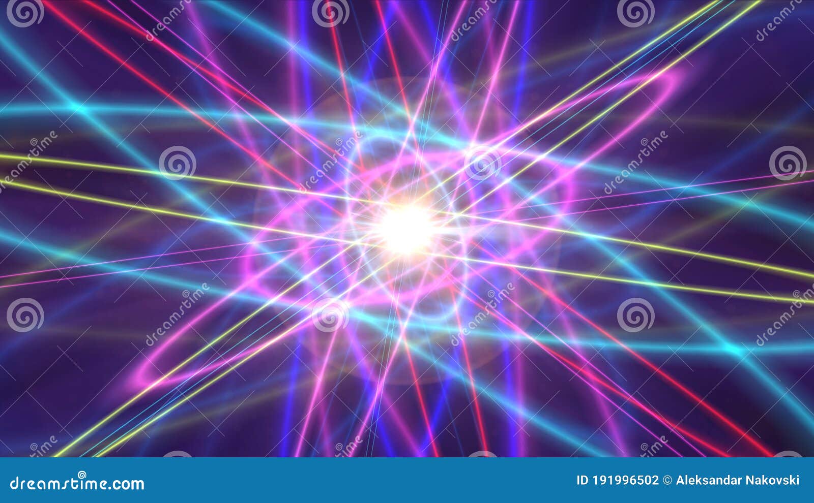 Glowing Atom Structure with Light Ring Stock Photo - Image of optical ...