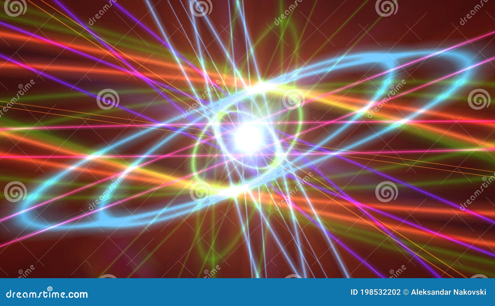 Glowing Atom Structure with Light Ring Stock Photo - Image of abstract ...