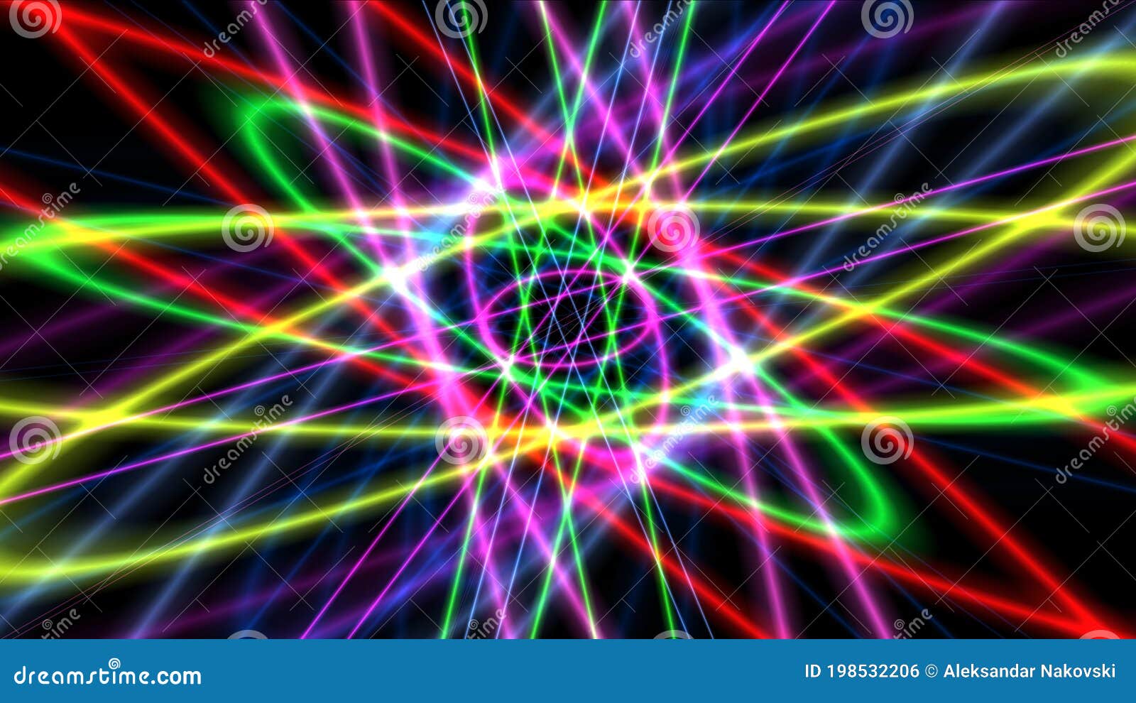 Glowing Atom Structure with Light Ring Stock Photo - Image of ...