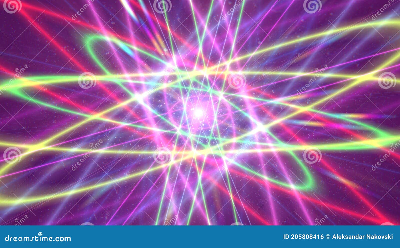 Glowing Atom Structure with Light Ring Stock Illustration ...