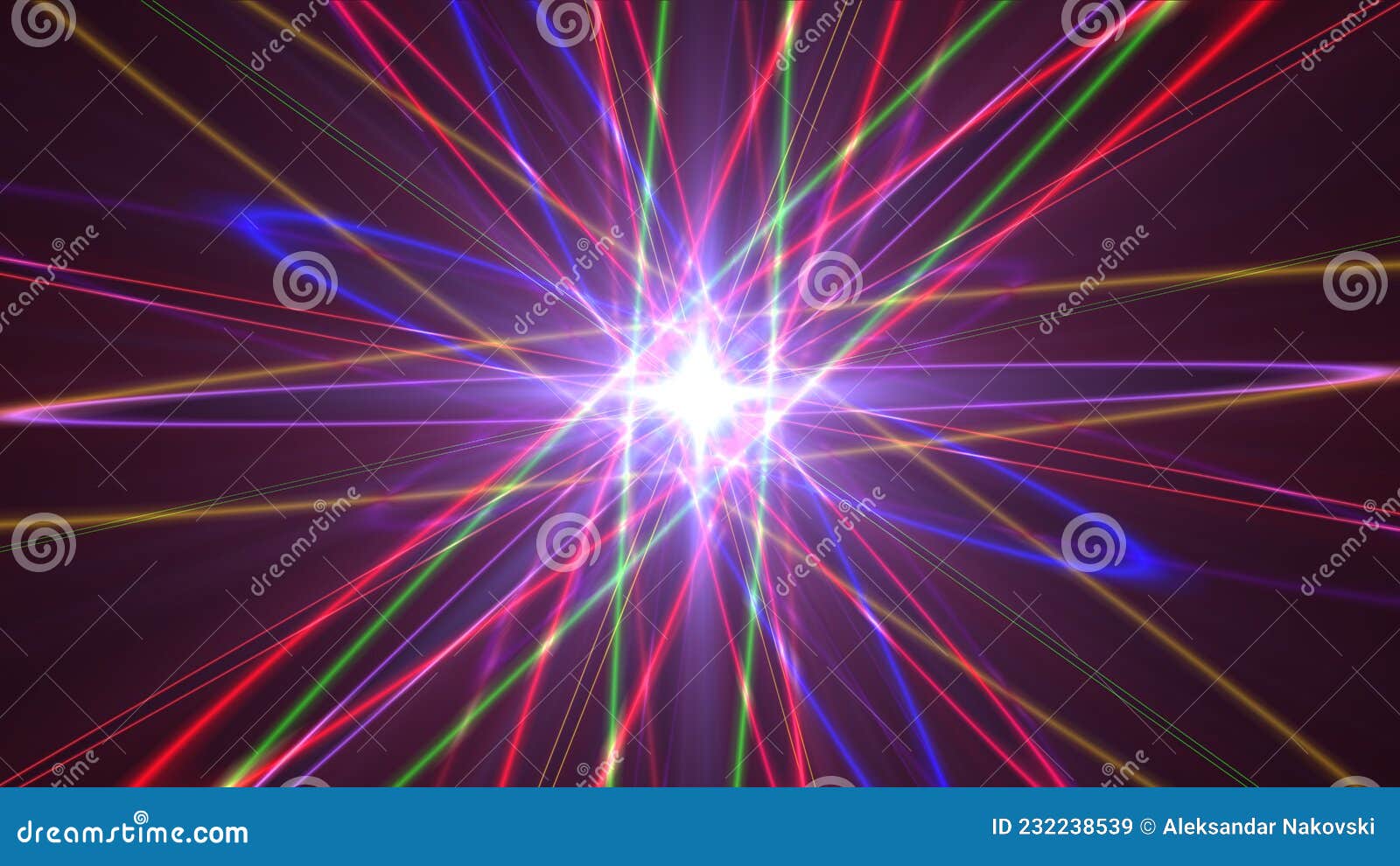 Glowing Atom Structure with Light Ring Stock Illustration ...