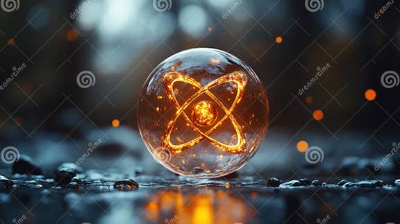 Glowing Atomic Sphere stock image. Image of imaginative - 344067155