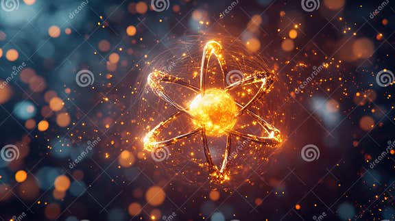 Glowing Atomic Structure stock illustration. Illustration of matter ... Glowing Atomic Structure stock illustration. Illustration of matter ...