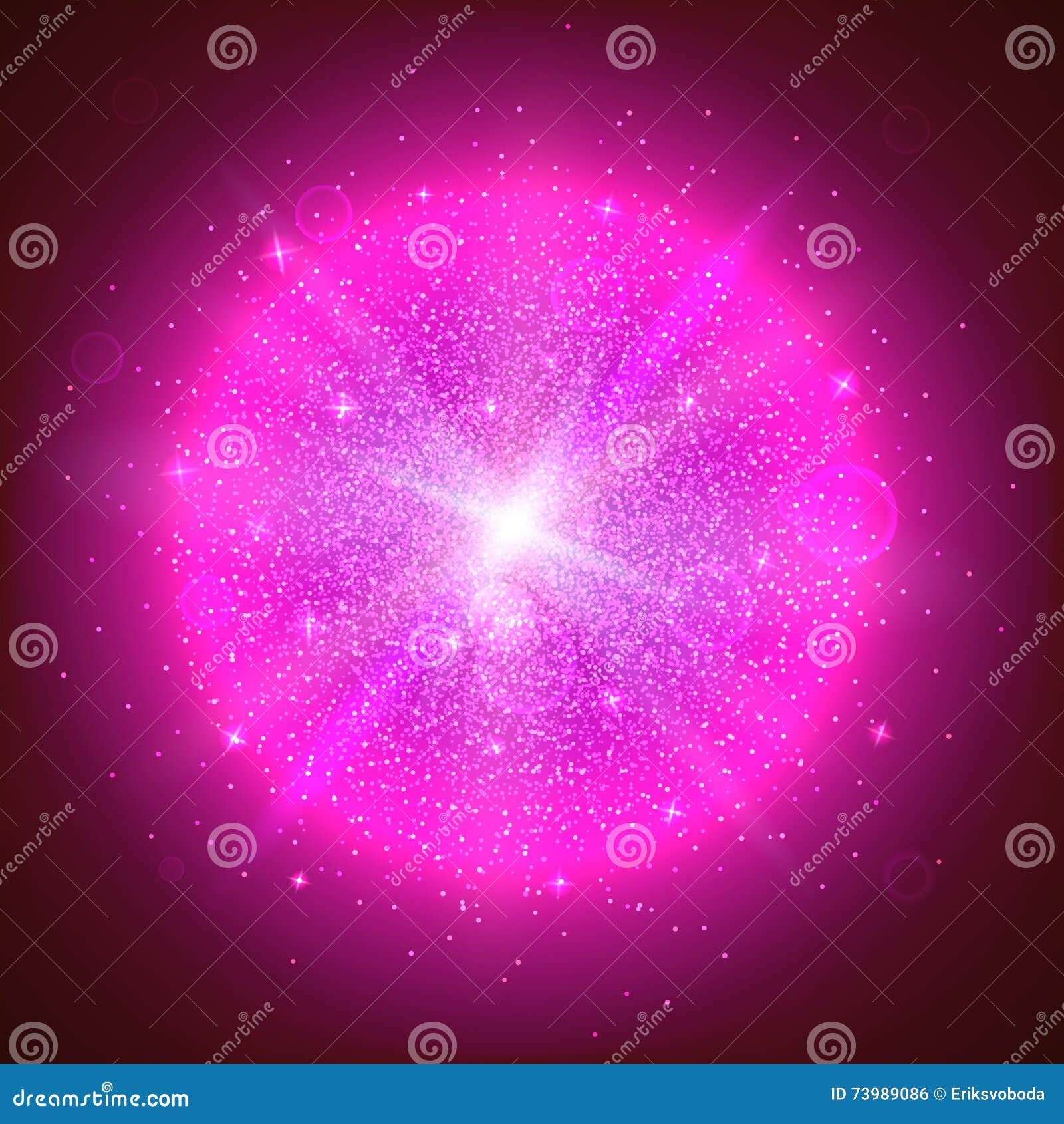 Glowing Ball with Particles Stock Vector - Illustration of dust, glow ...