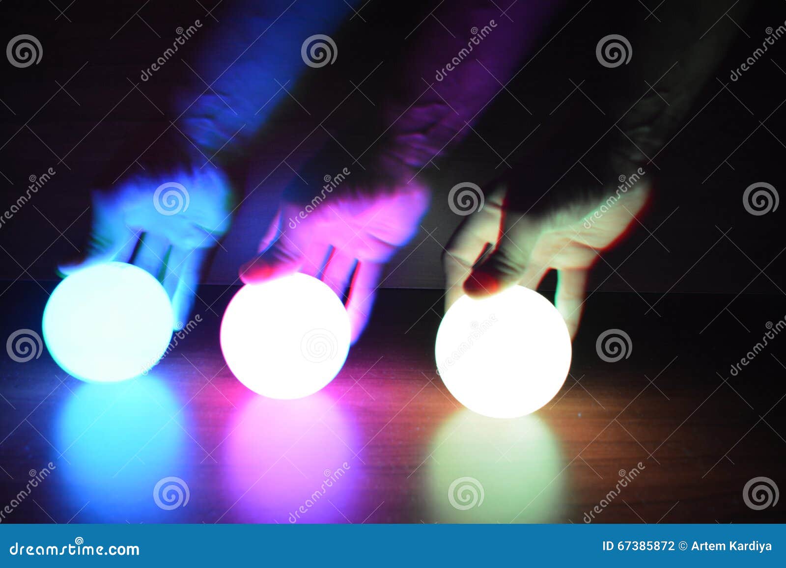 Glowing balls stock photo. Image of glowing, blur, balls - 67385872