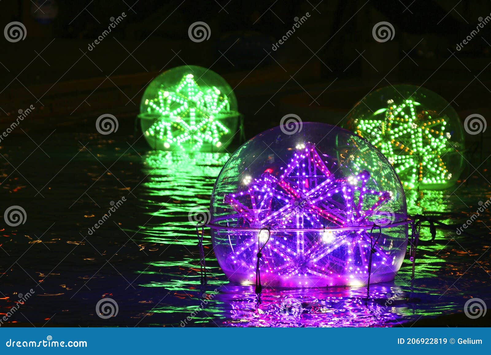Glowing balls stock image. Image of festive, ideas, electronic - 206922819