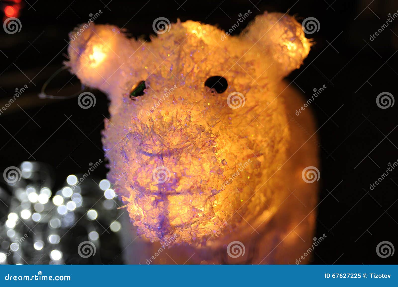 Glowing bear. stock image. Image of bear, teddy, white - 67627225