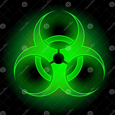 Glowing Biohazard Sign stock vector. Illustration of danger - 18127933