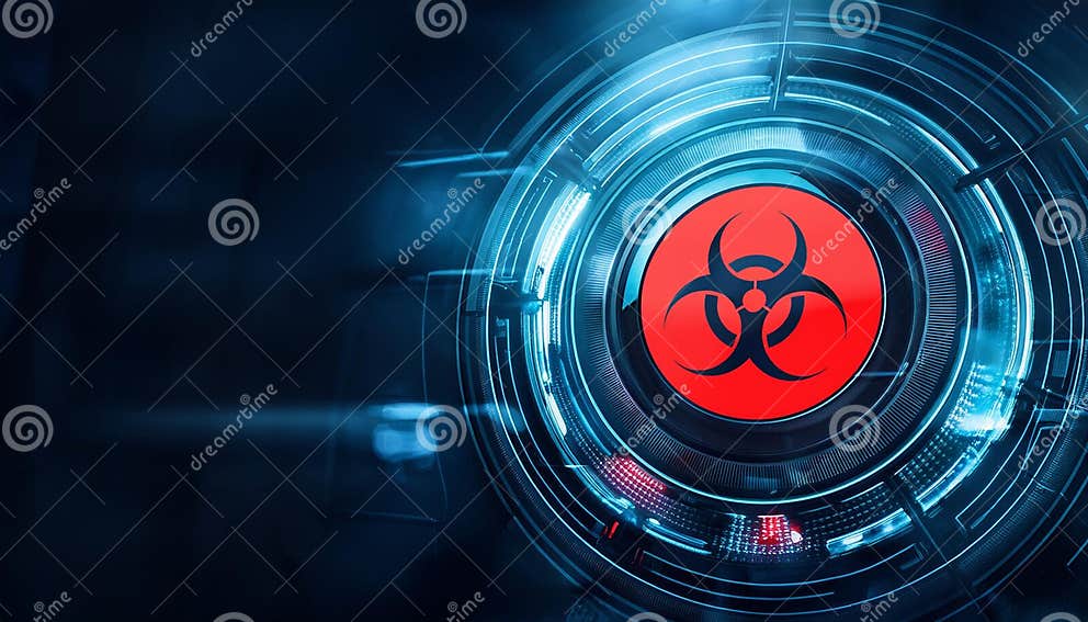 Biohazard Warning Symbol in Futuristic Design Stock Illustration ...