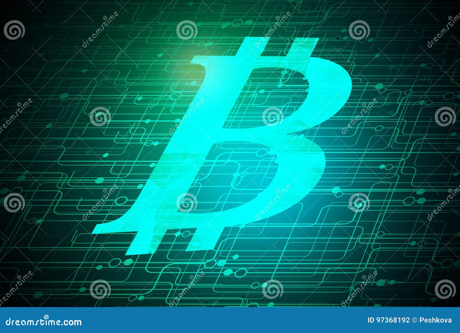 Glowing Bitcoin Logo Wallpaper Royalty-Free Stock Image | CartoonDealer ...