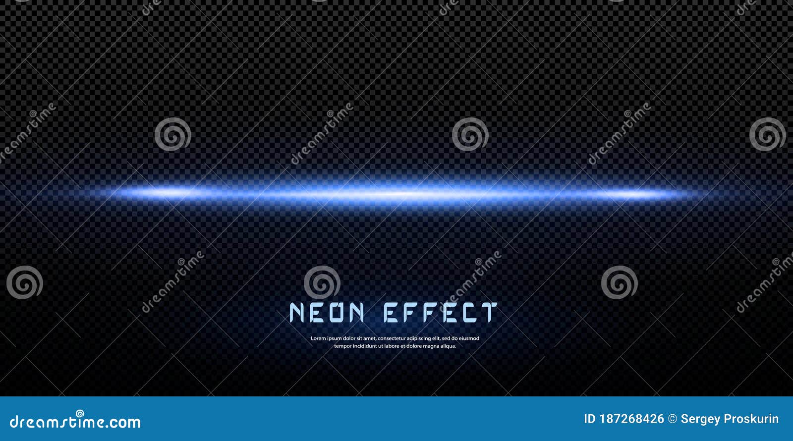 Glowing Blue Abstract Line. Suitable for Transparent Lens Flare Effect ...