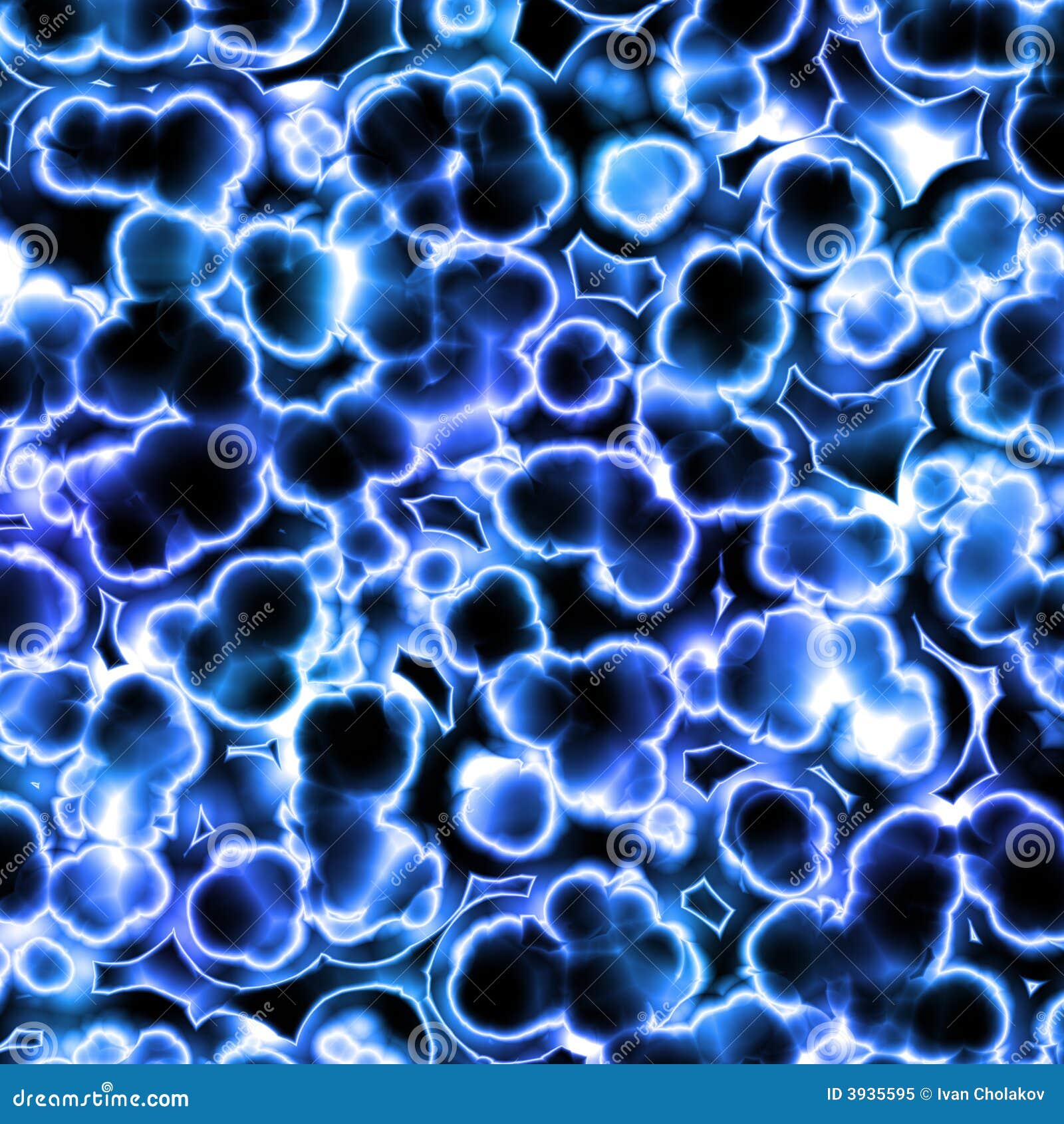 GLowing blue cells stock illustration. Illustration of background - 3935595