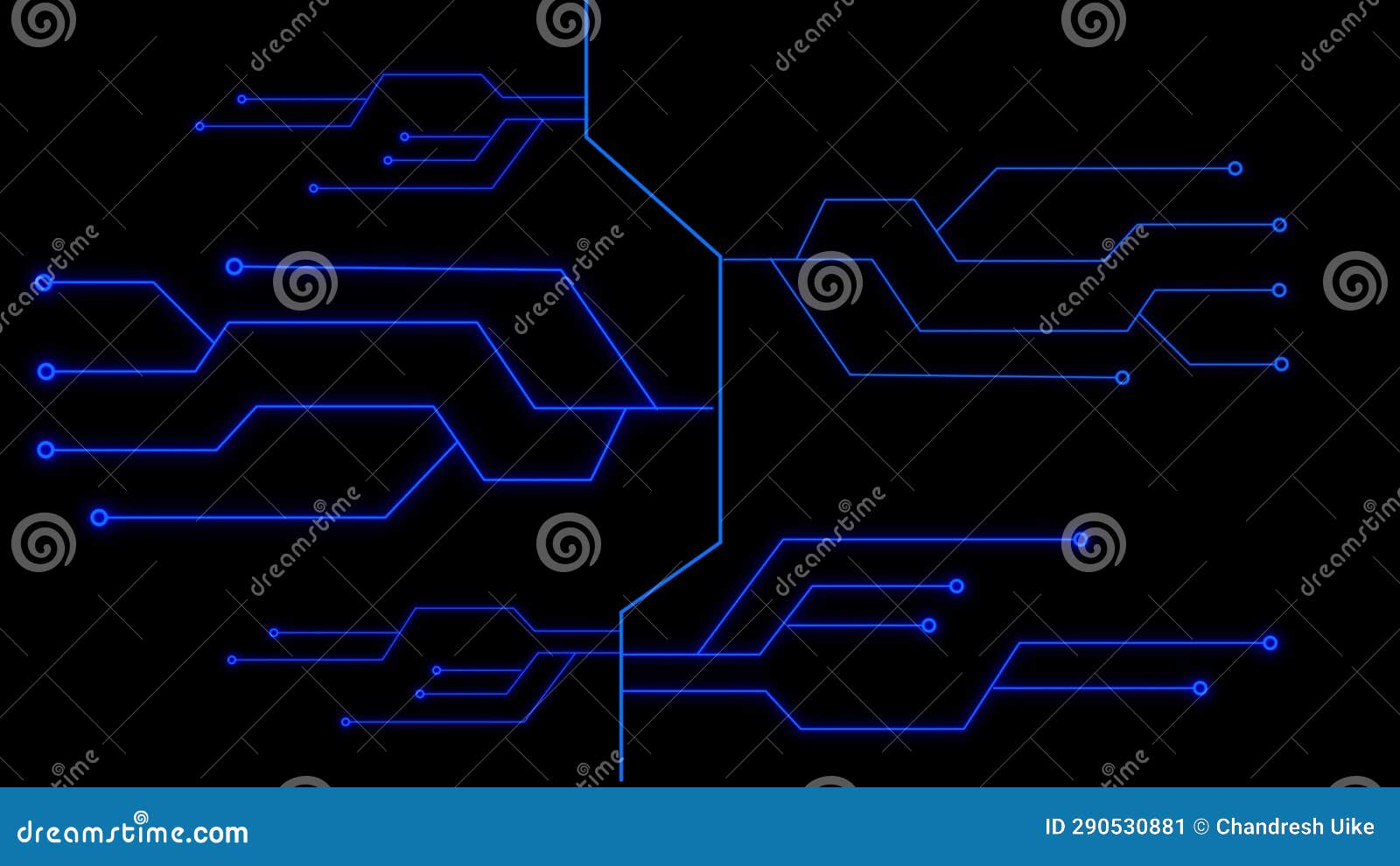 Glowing Blue Color Motherboard Circuit Pattern Background Stock Video ...