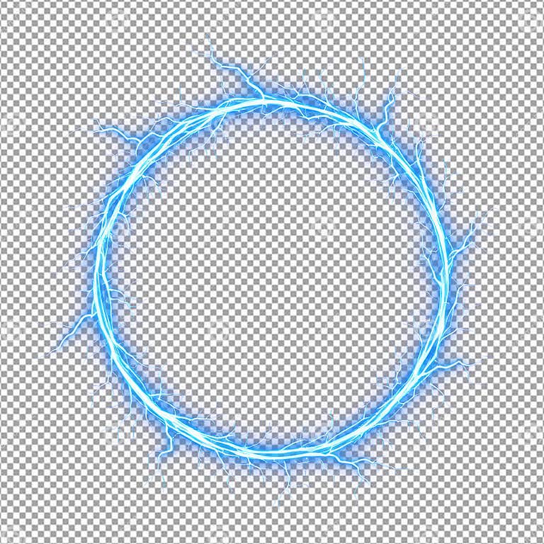 A Glowing Blue Electric Ring Stock Illustration - Illustration of ...