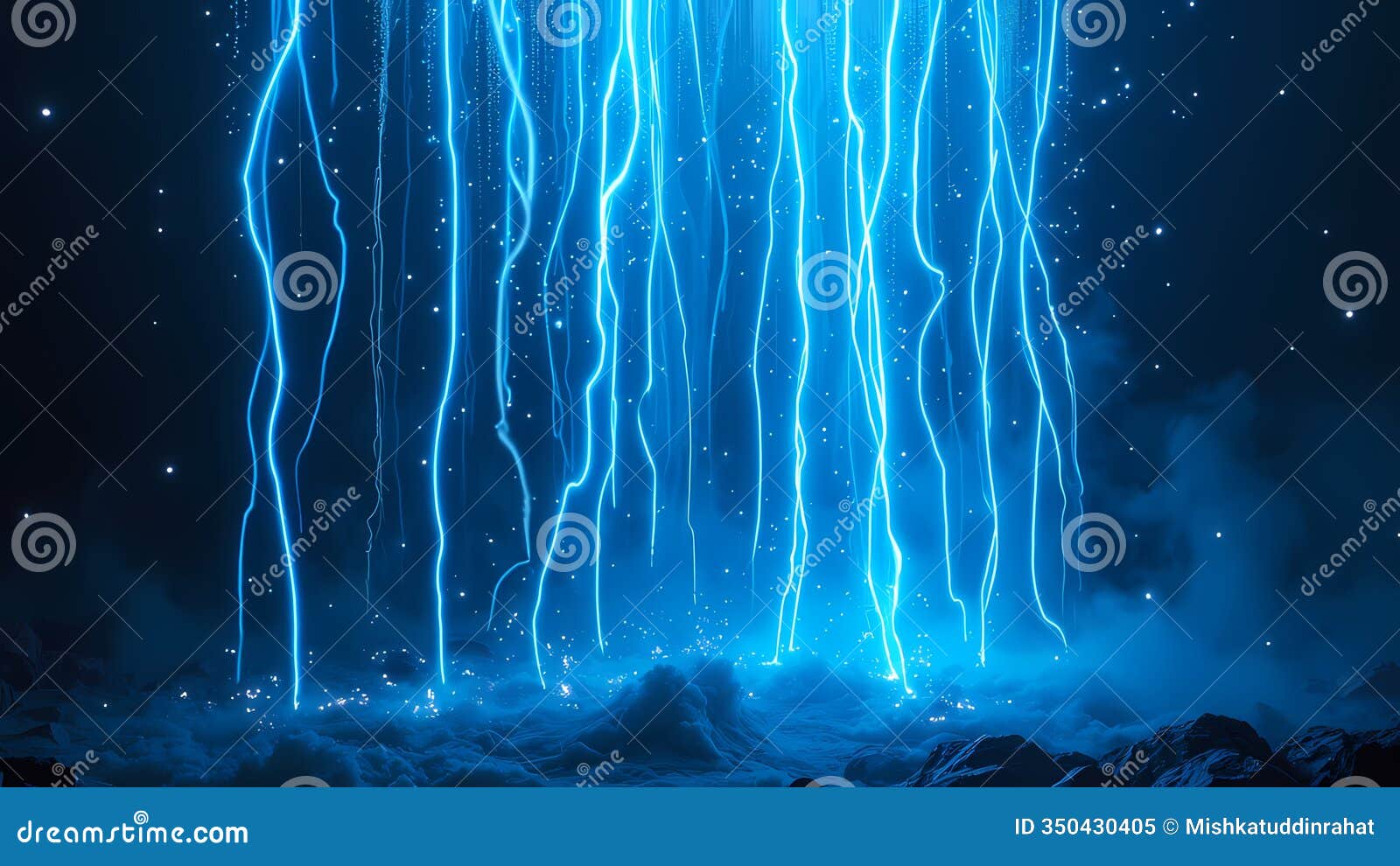 Energy Beams Form Cosmic Scales Of Justice, Glowing Against A Vibrant ...