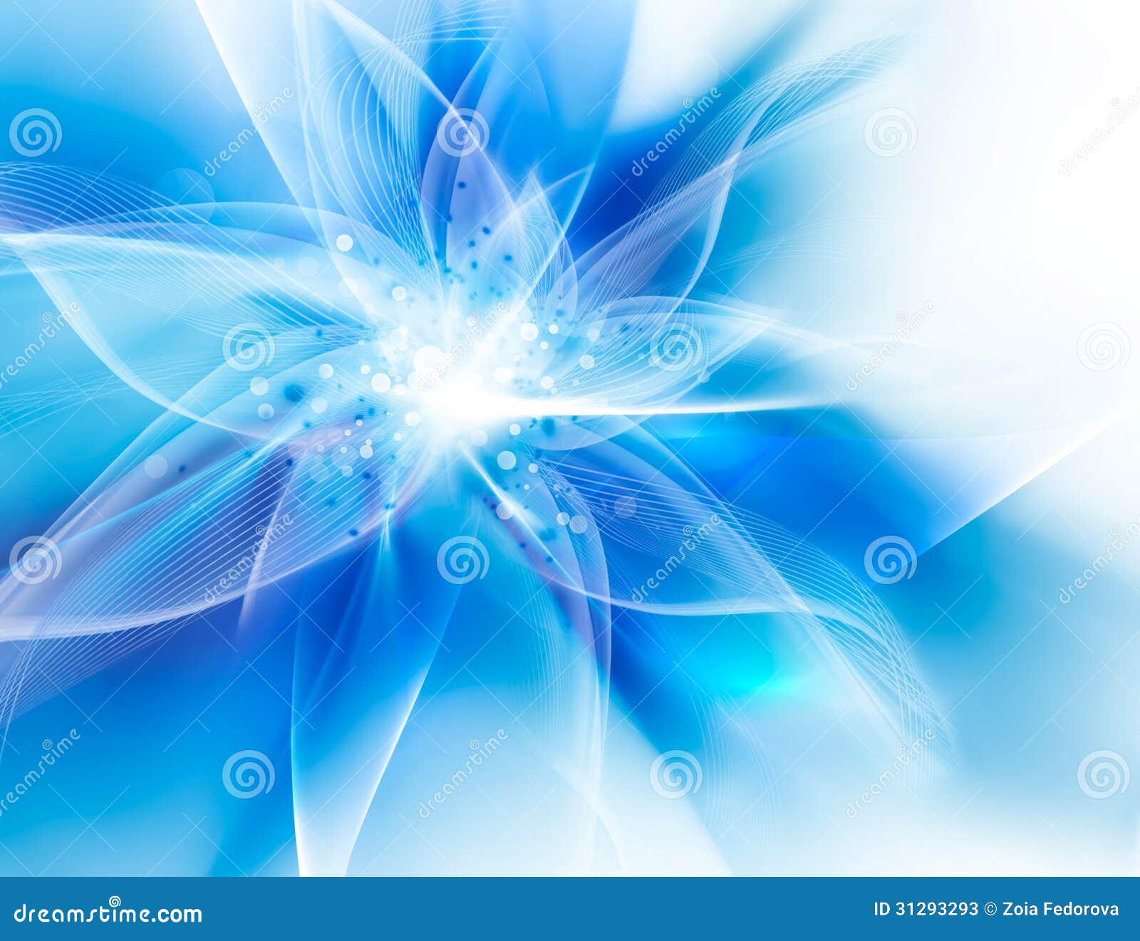 Blue Glowing Flower