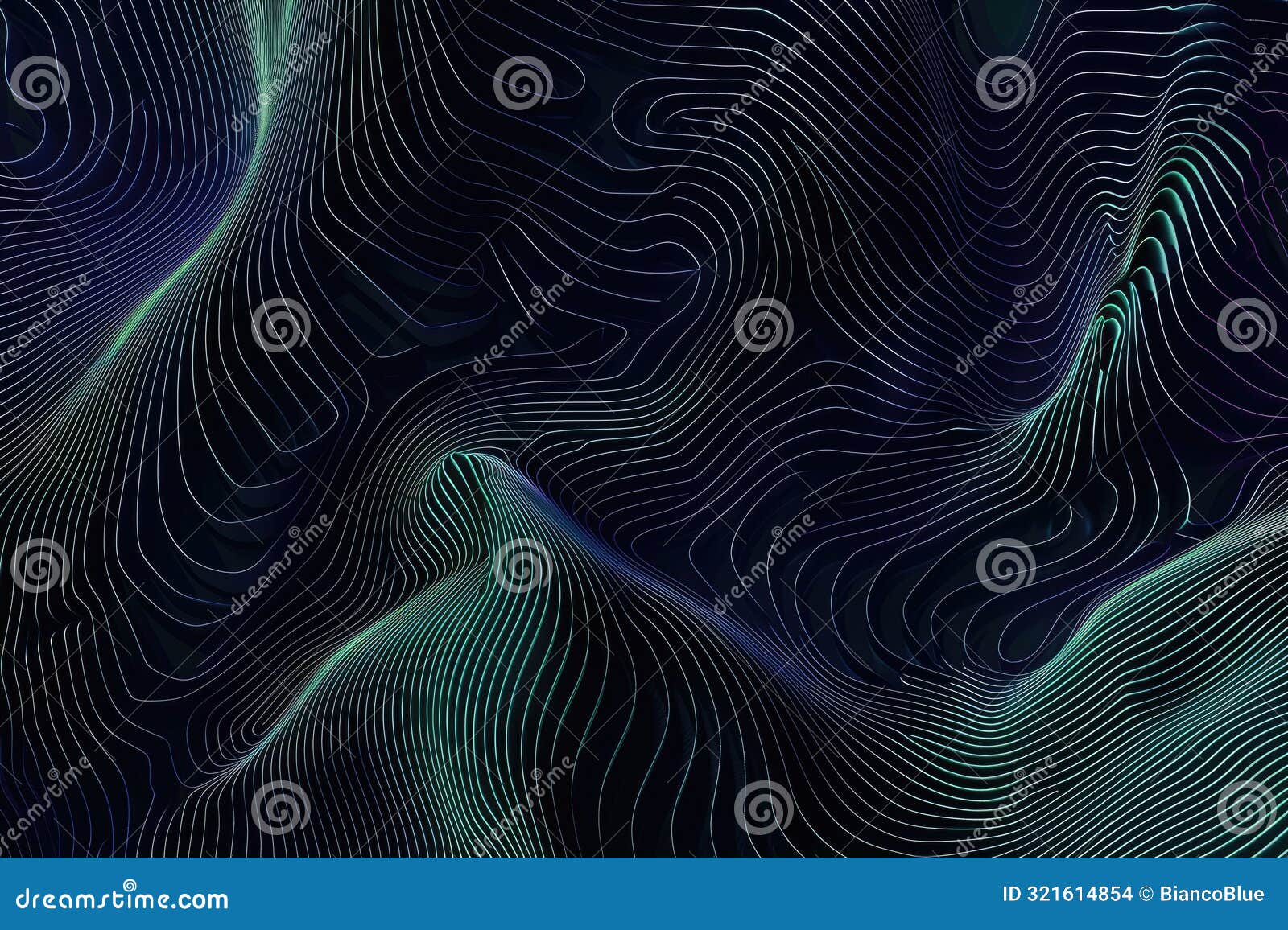 A Glowing Blue and Green Topographic Map. AIG51A Stock Photo - Image of ...
