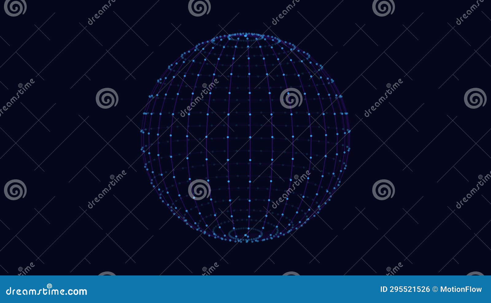 Glowing Blue Grid Sphere Suspended in Space Stock Footage - Video of ...