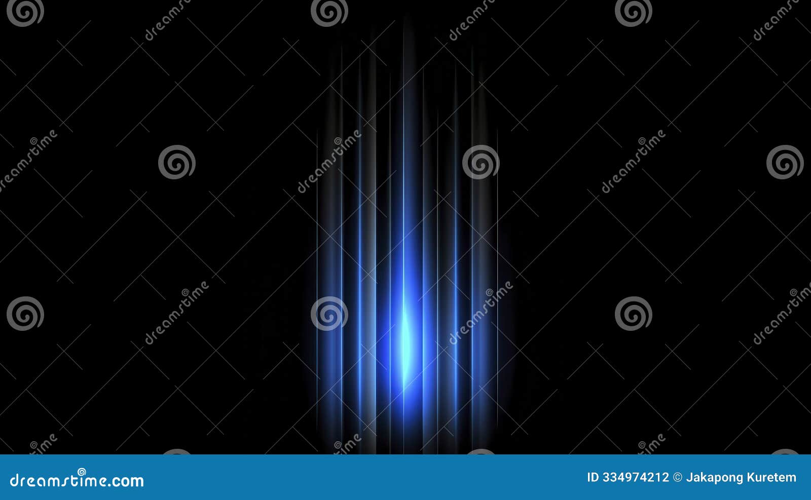 A Glowing Blue Light Beam Rises from a Digital Landscape. Stock Photo ...