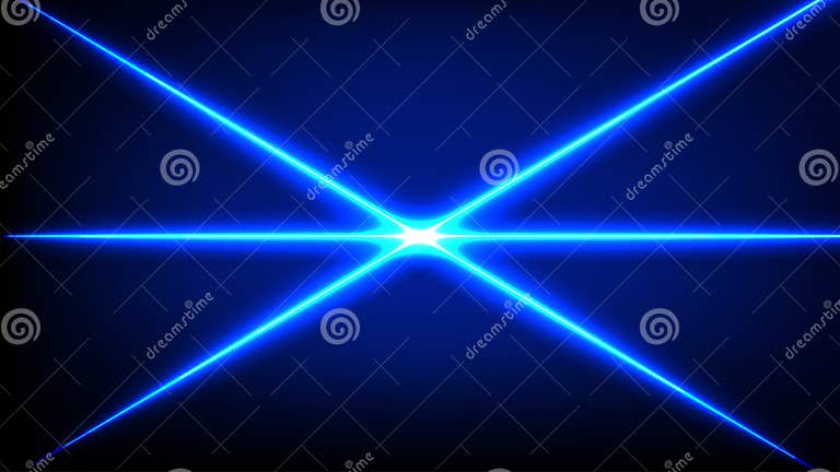 Glowing Blue Line Laser with Dynamic Light Effects for Abstract Stock ...