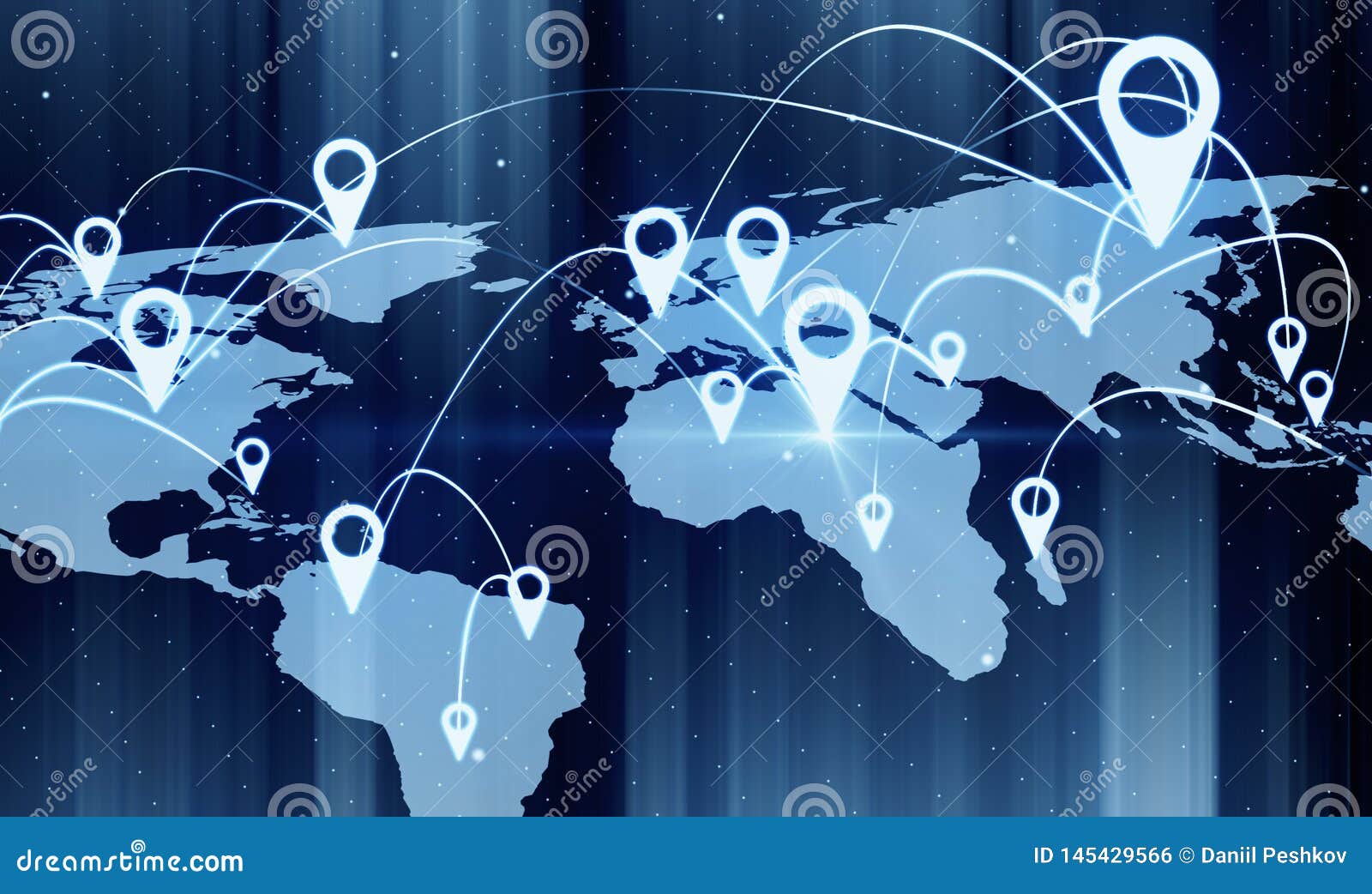 Glowing blue map backdrop stock illustration. Illustration of grid ...